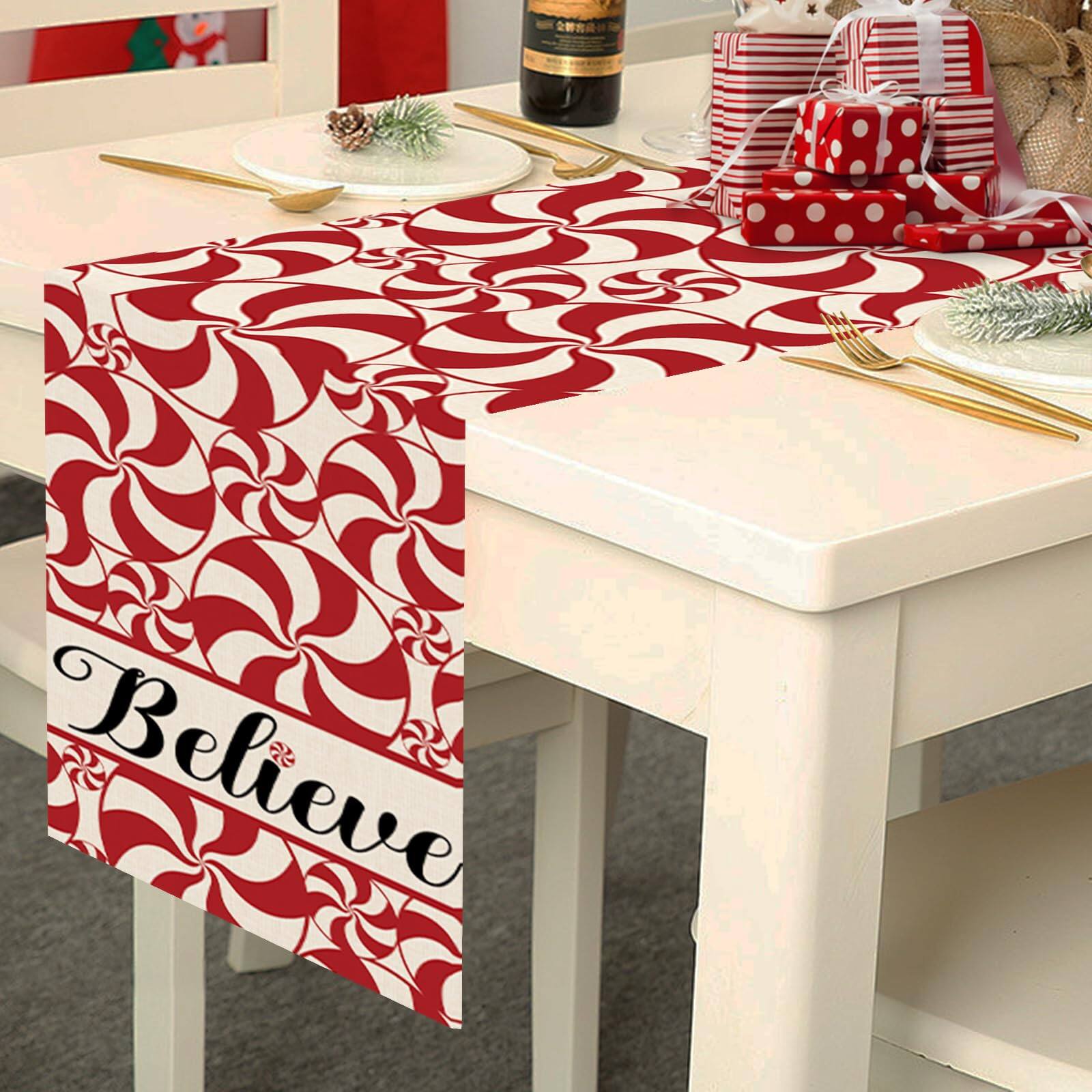 Paradigms Interiors Christmas Peppermint Candy Table Runner Xmas ...