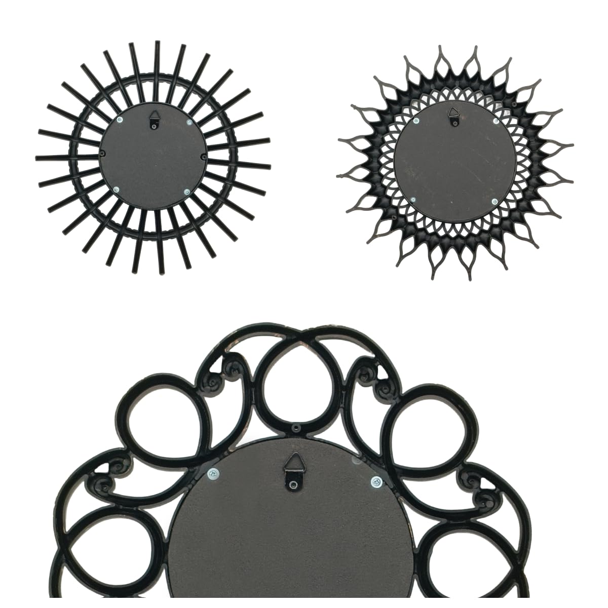 Cedar Assembly Retro Mirrors For Wall Pack Of 3 Round Mirrors ...