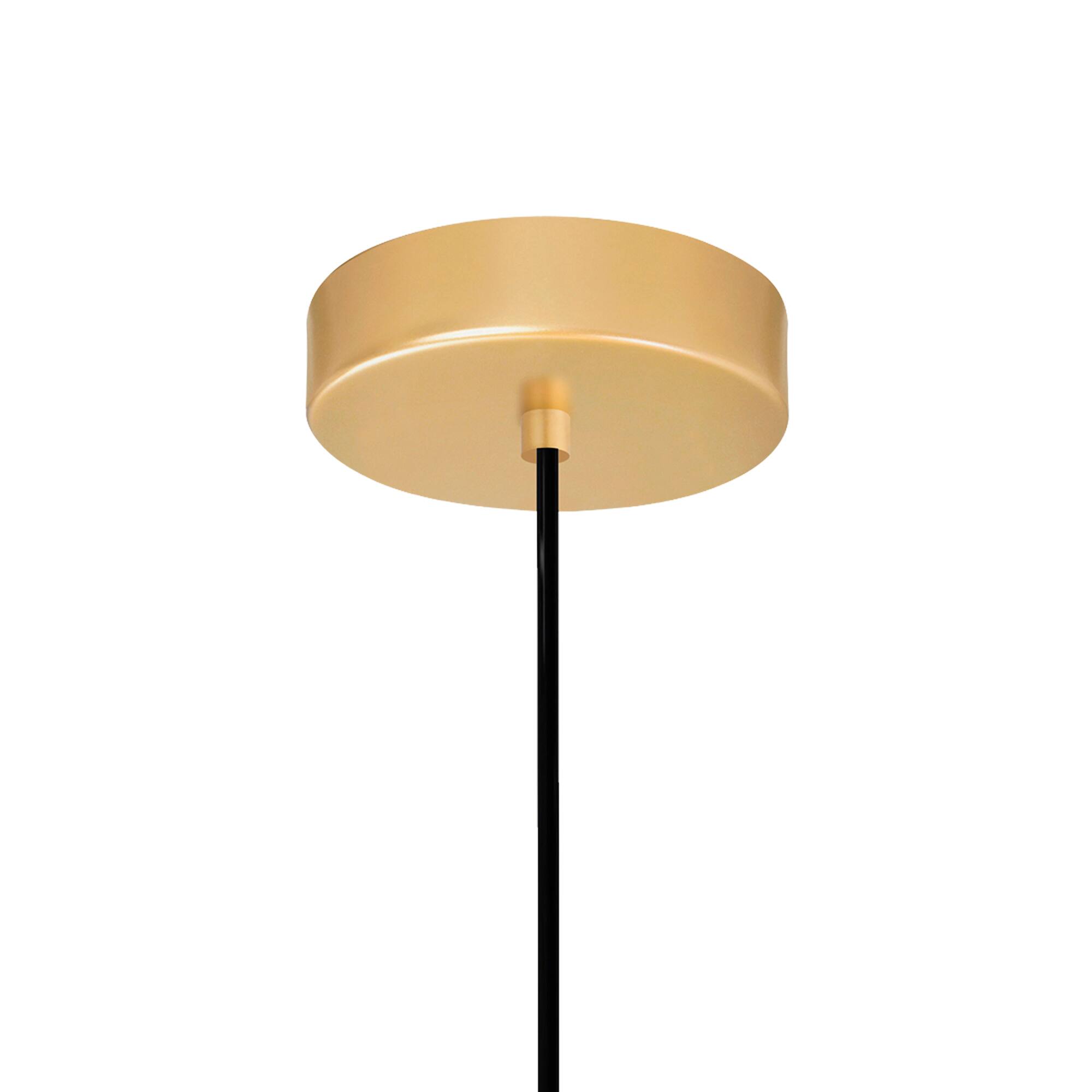 CWI Lighting Saleen LED Mini Pendant With Finish Sun Gold & Black ...