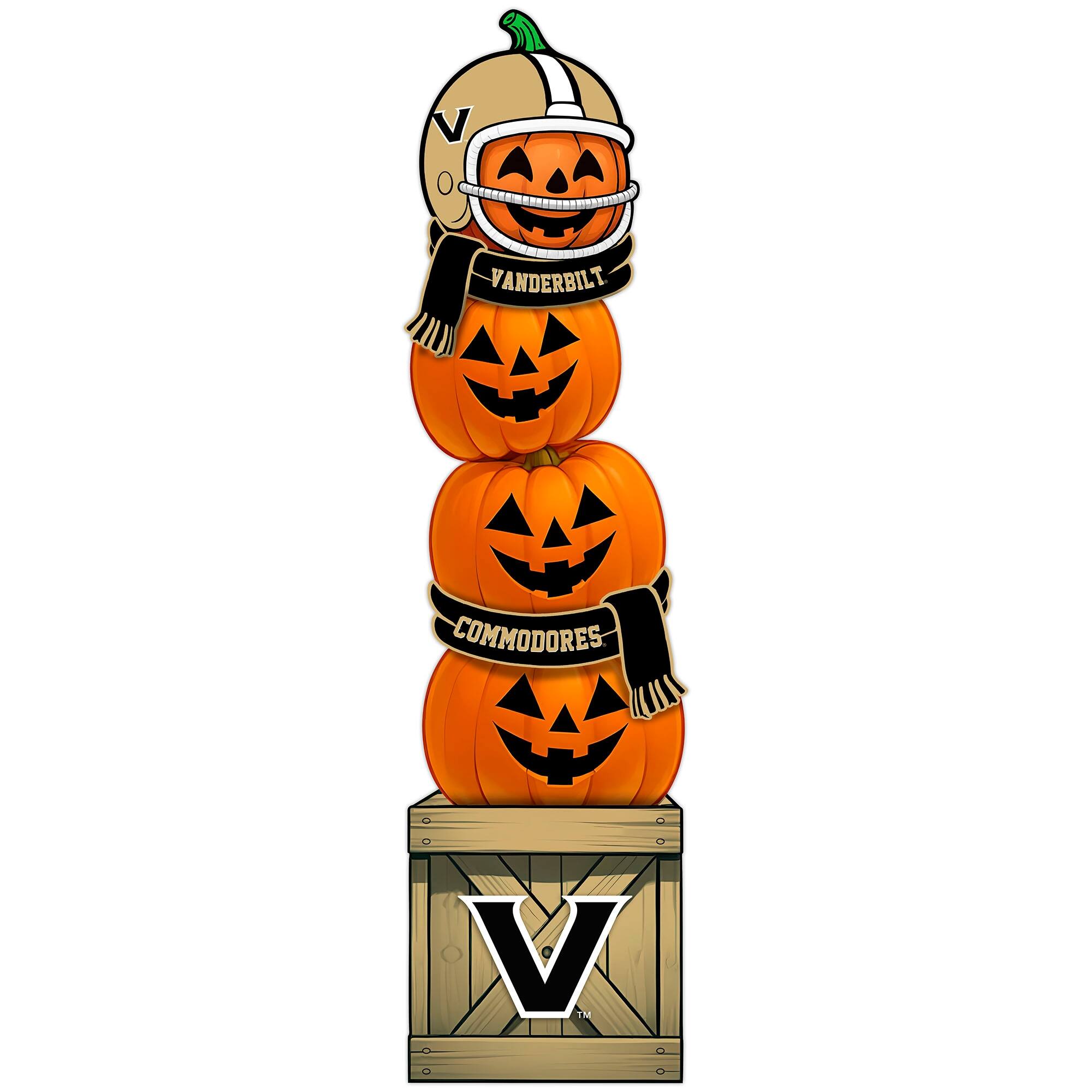 Fan Creations Vanderbilt Commodores 31" Stacked Pumpkin Leaner ...