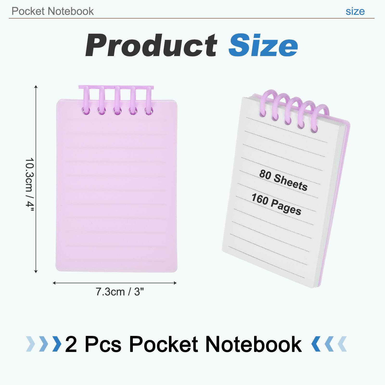 Unique Bargains 2pcs 3x5 Inch Aesthetic Pocket Notebooks, Removable ...