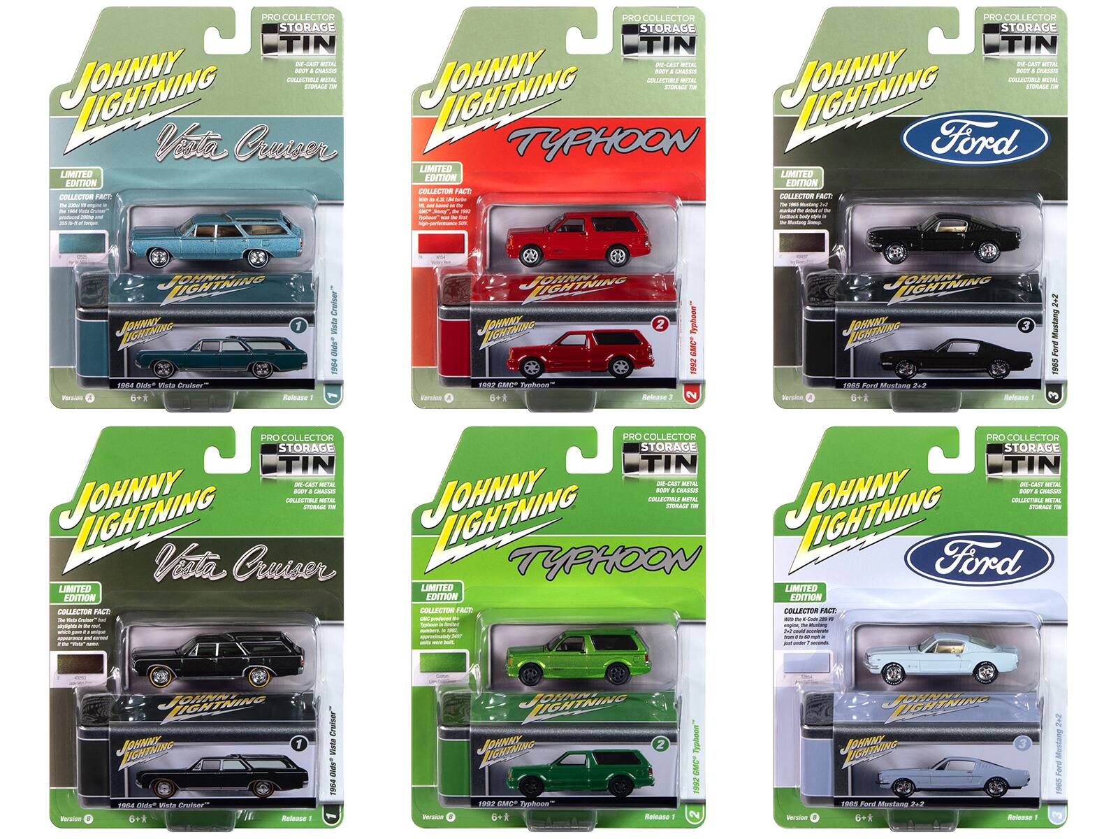 Johnny Lightning Collector's Tin 2025 Set of 6 Cars Release 1 Limited ...