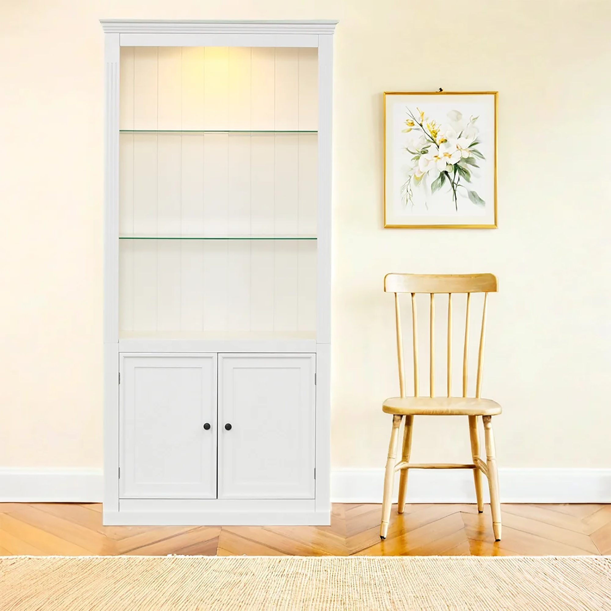 Tiramisubest 4 Tier Freestanding Farmhouse Bookcase with 5 Colors ...