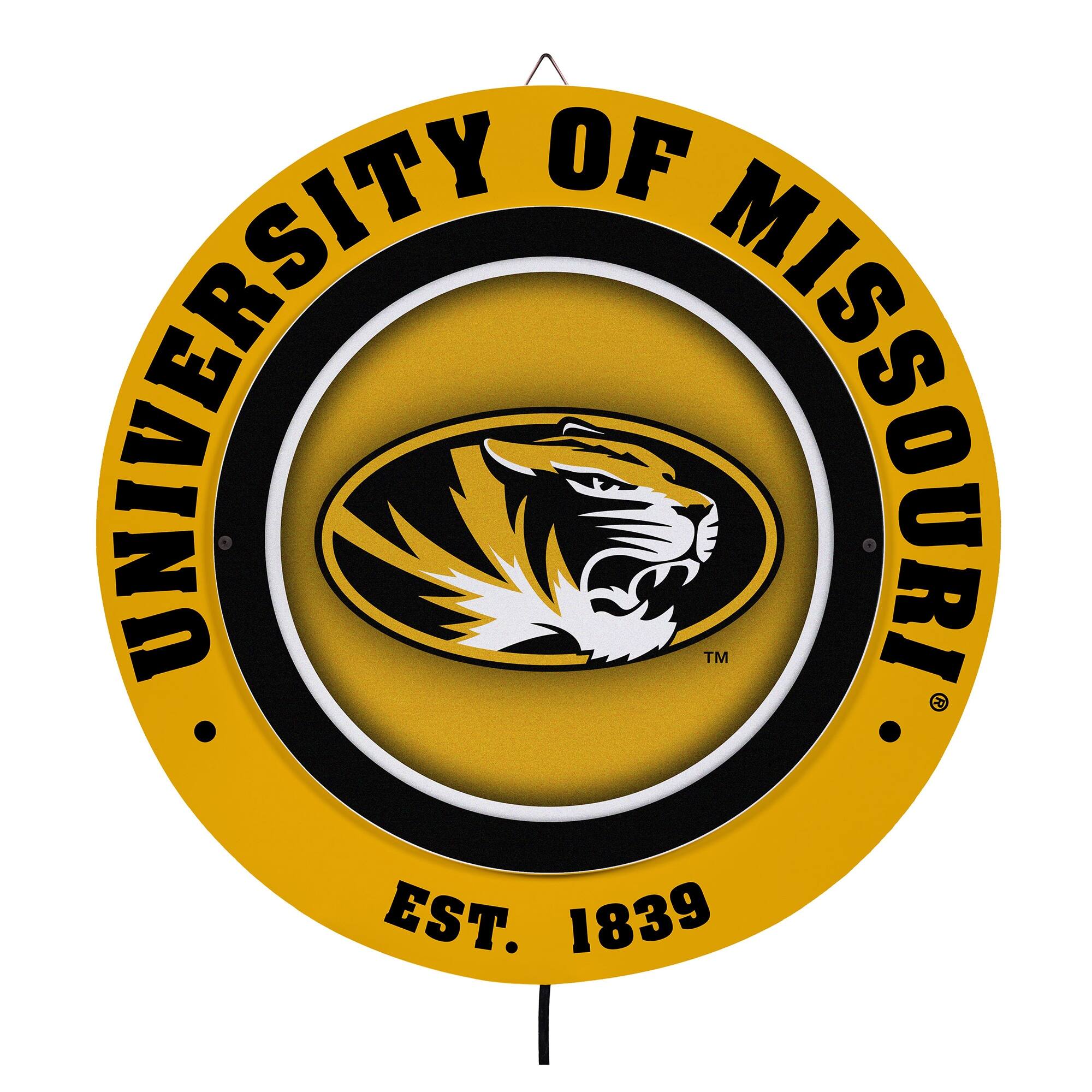 Evergreen Enterprises Missouri Tigers 15" LED Round Metal Lit Wall Sign ...