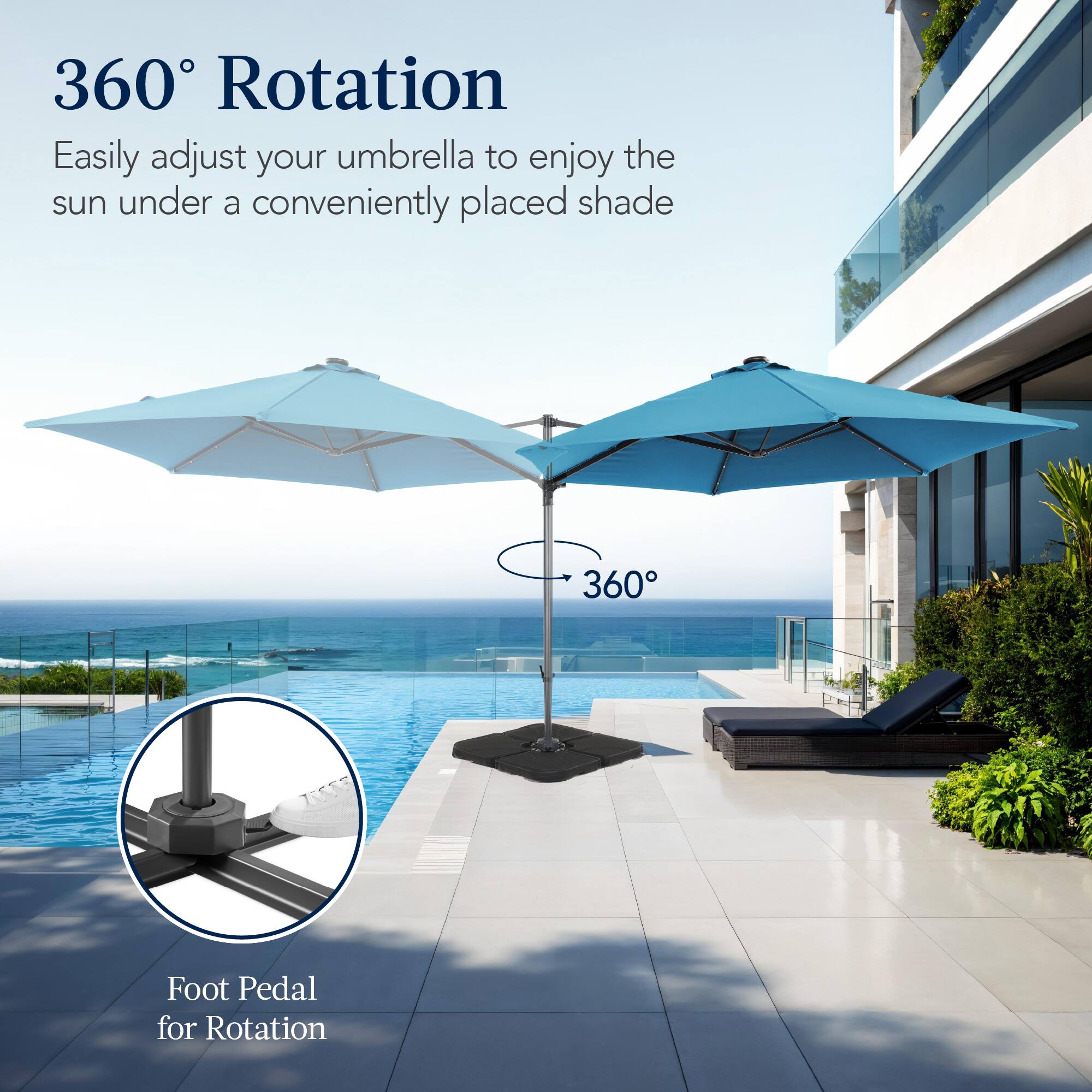 Best Choice Products 10ft 360 Rotating Cantilever Offset Hanging Market ...