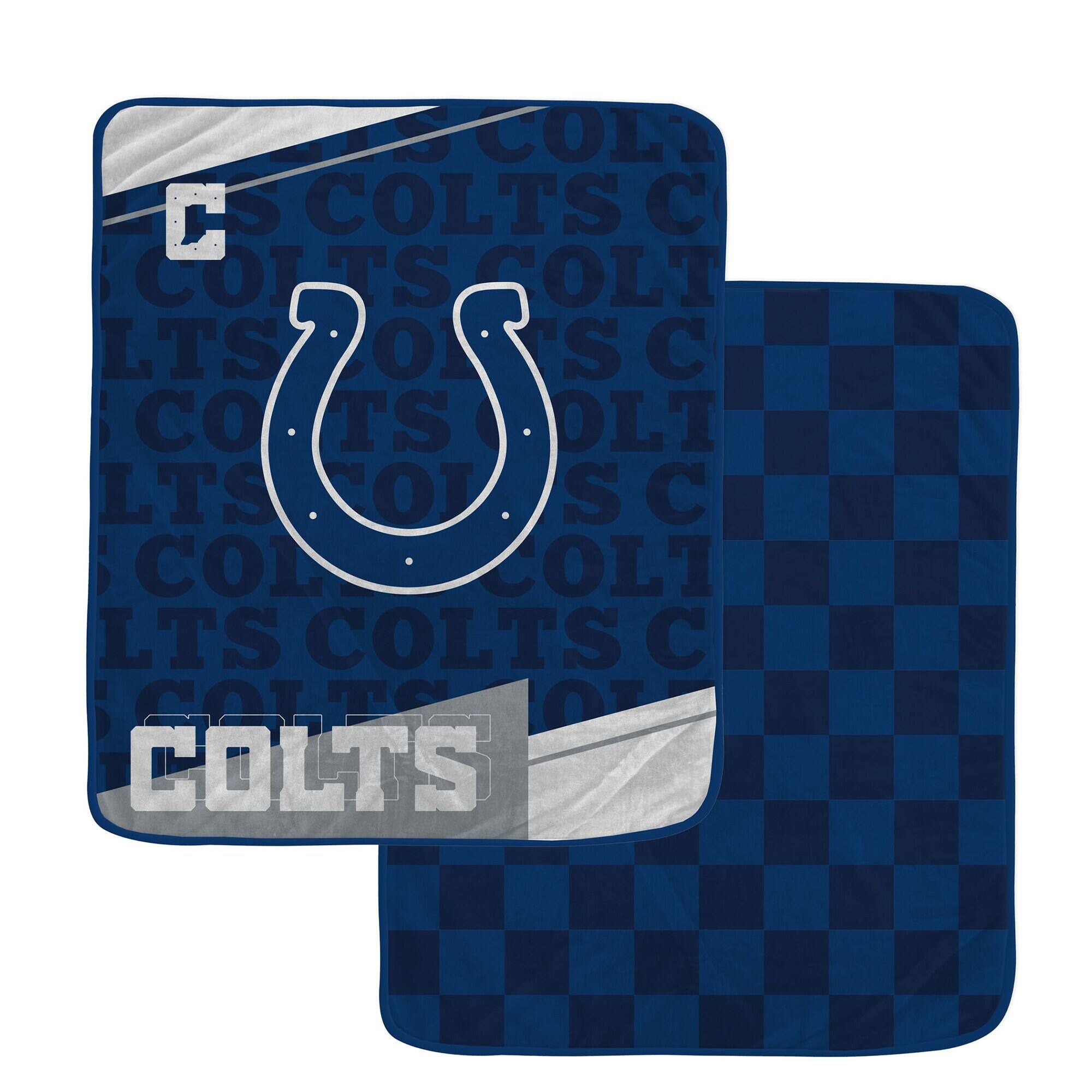 Pegasus Indianapolis Colts 60" x 70" Diagonal Ghost Checkered Double ...