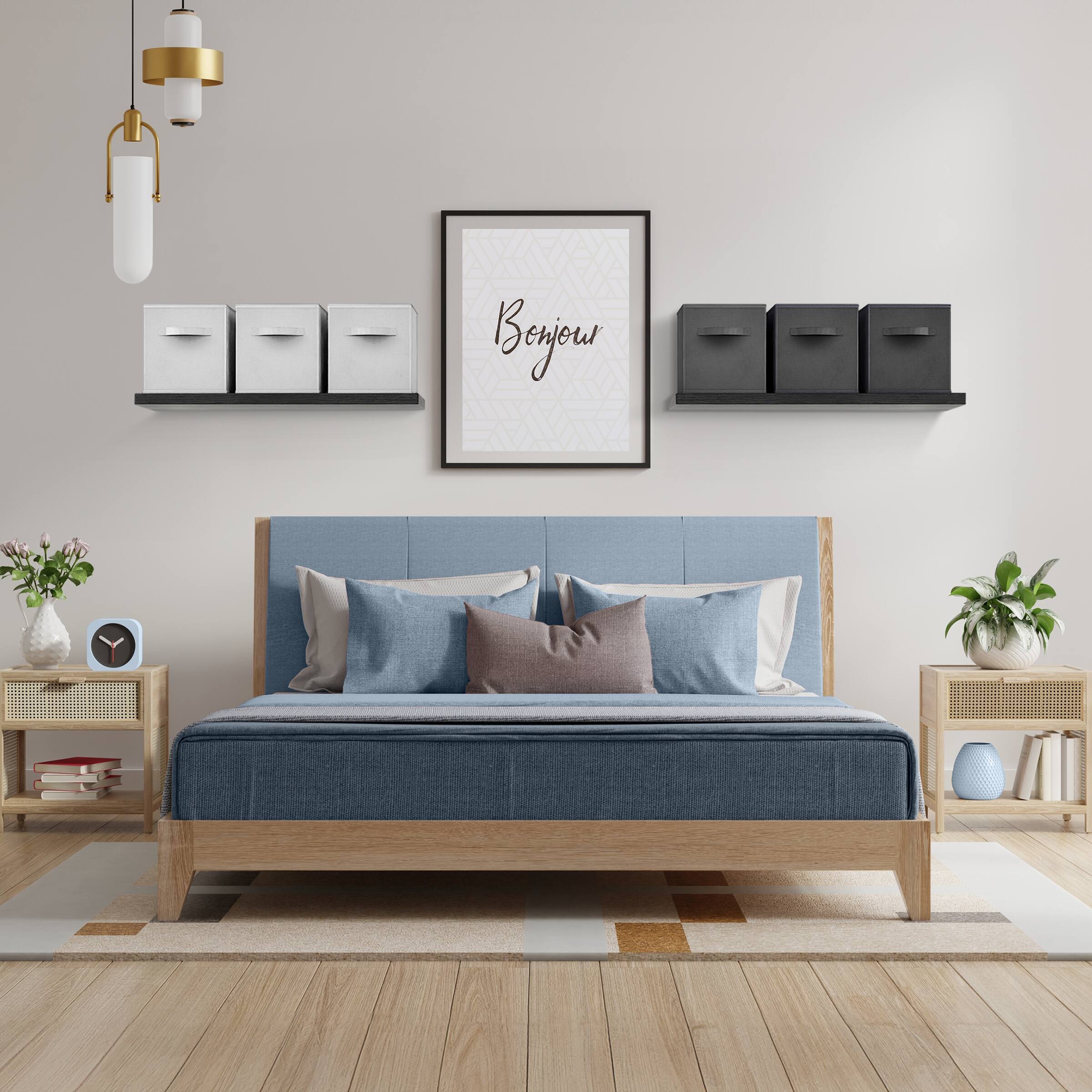 Sorbus Fabric Storage Cubes, 6 Foldable Storage Bins for Organizing ...