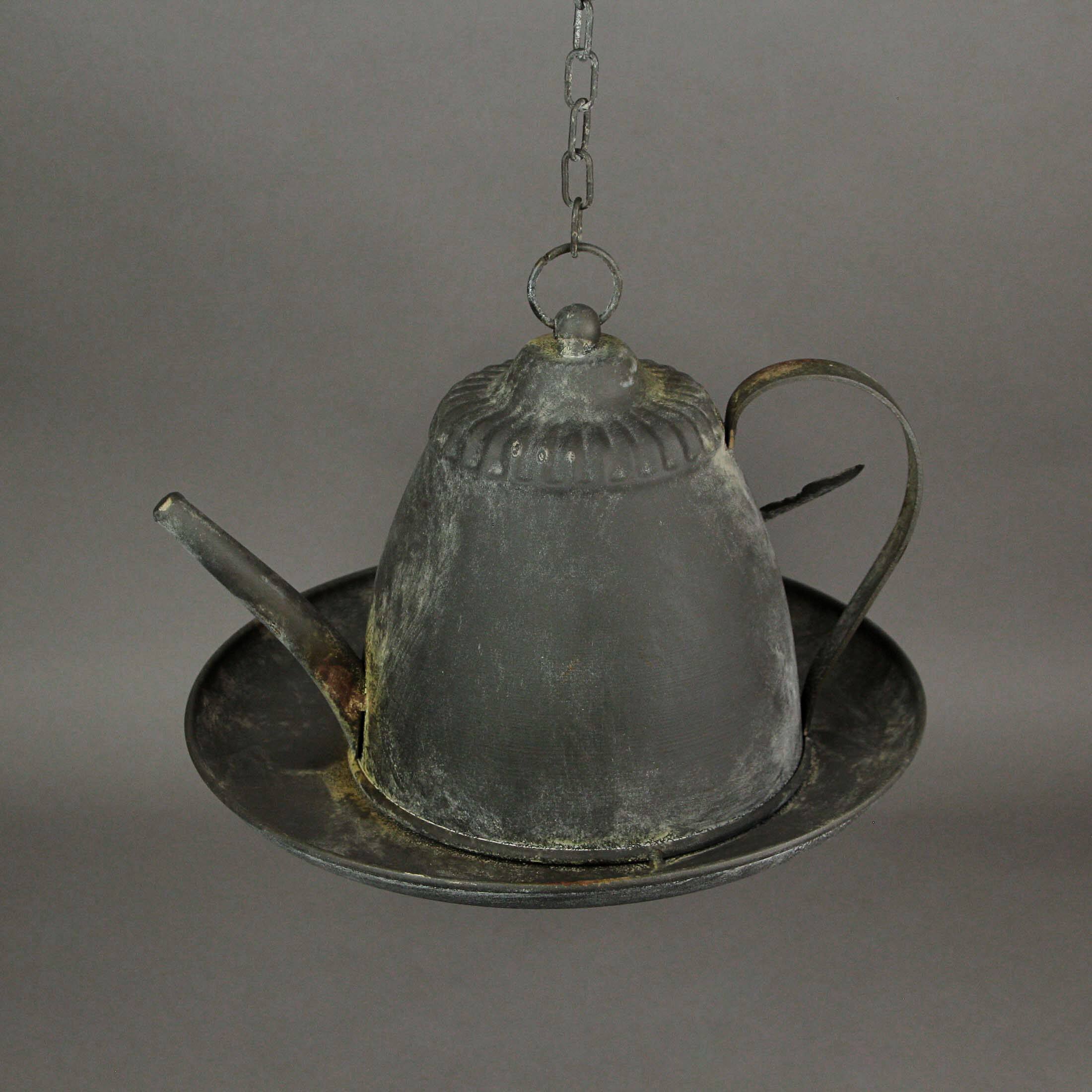 The Gerson Companies Rustic Metal Vintage Hanging Teapot Bird House ...