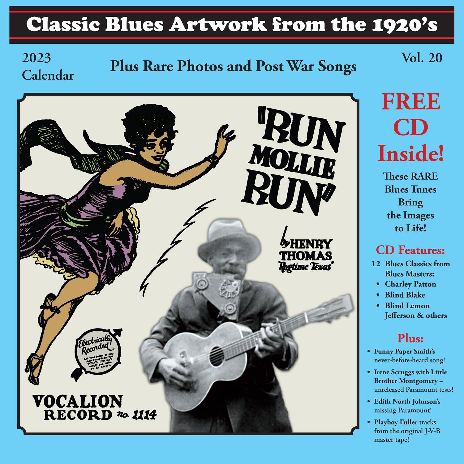 Various CLASSIC BLUES ARTWORK FROM THE 1920S CALENDAR (2023) (various ...