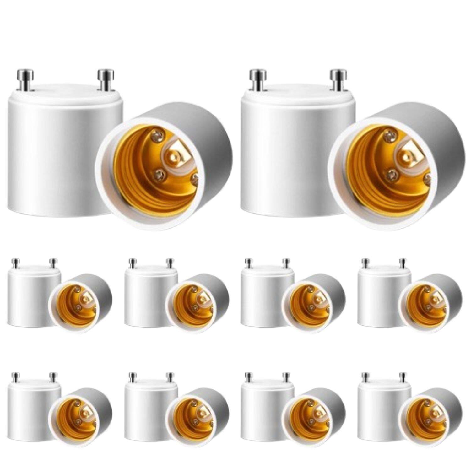 Stock Preferred 10Pcs GU24 to E26/E27 Adapter 2 Pin Fire Resistant ...