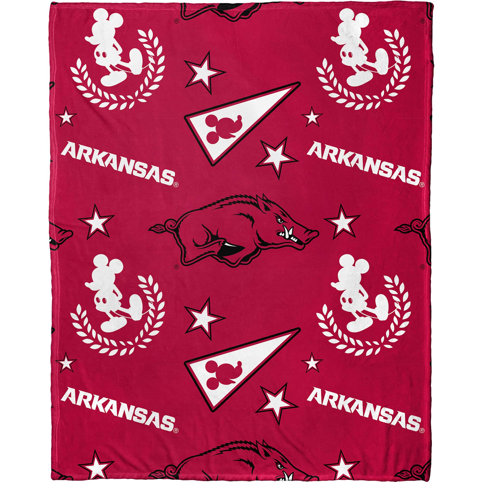 Northwest Arkansas Razorbacks Mickey Hugger Pillow & Silk Touch Throw ...