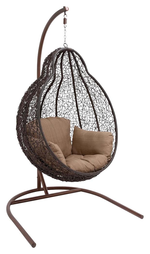 Best Buy: Hanover Hanging Wicker Pod Swing Brown/Hazelnut EGG-SWING04