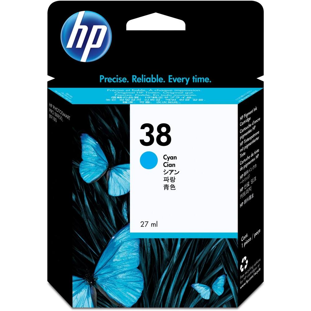 HP Ink Cartridge Cyan Cyan 38 - Best Buy