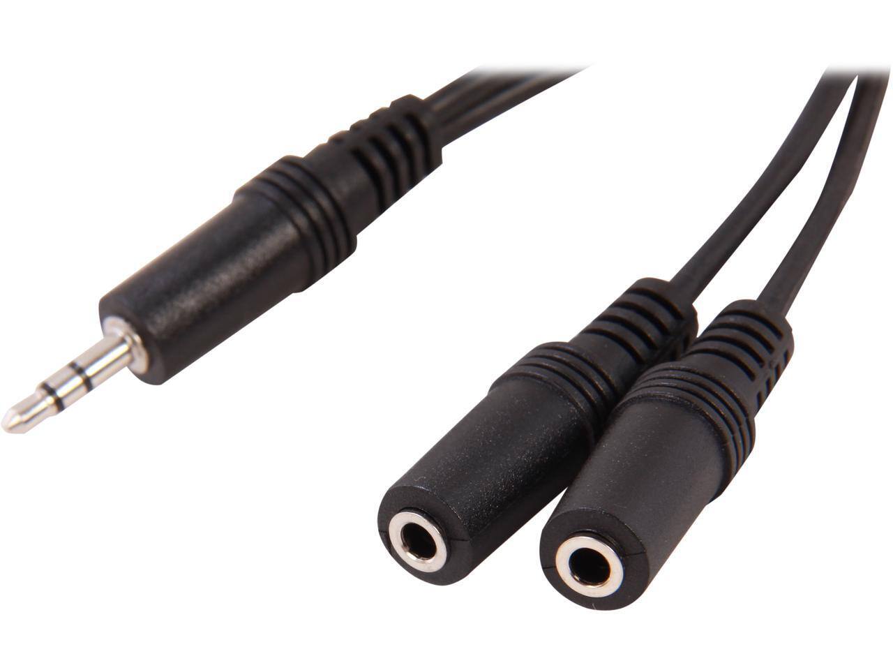 Cables to Go C2G 40426 Value Series One 3.5mm Stereo Male to Two 3.5mm ...
