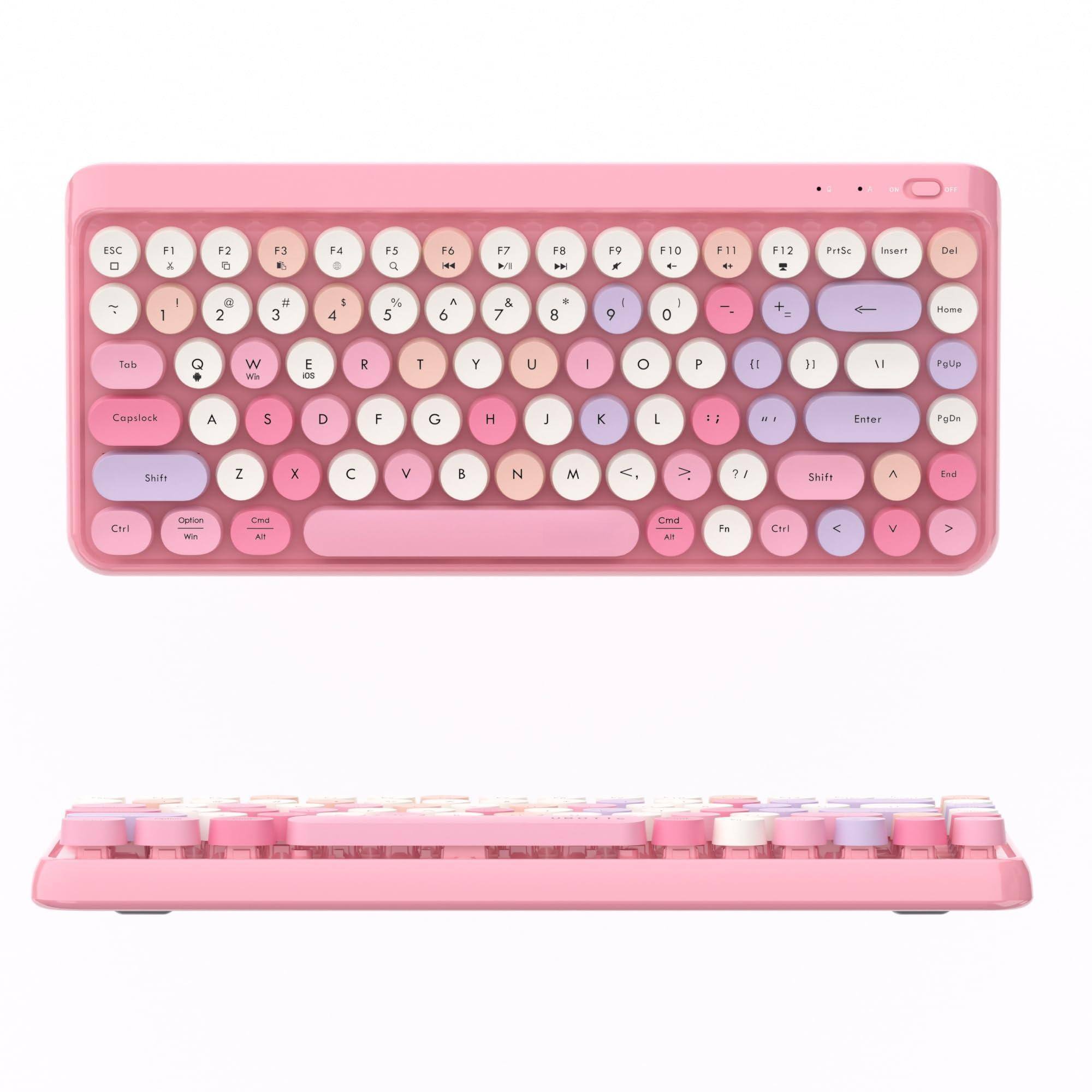Earthley Blooms Portable Colorful Computer Keyboards Wireless Mini ...