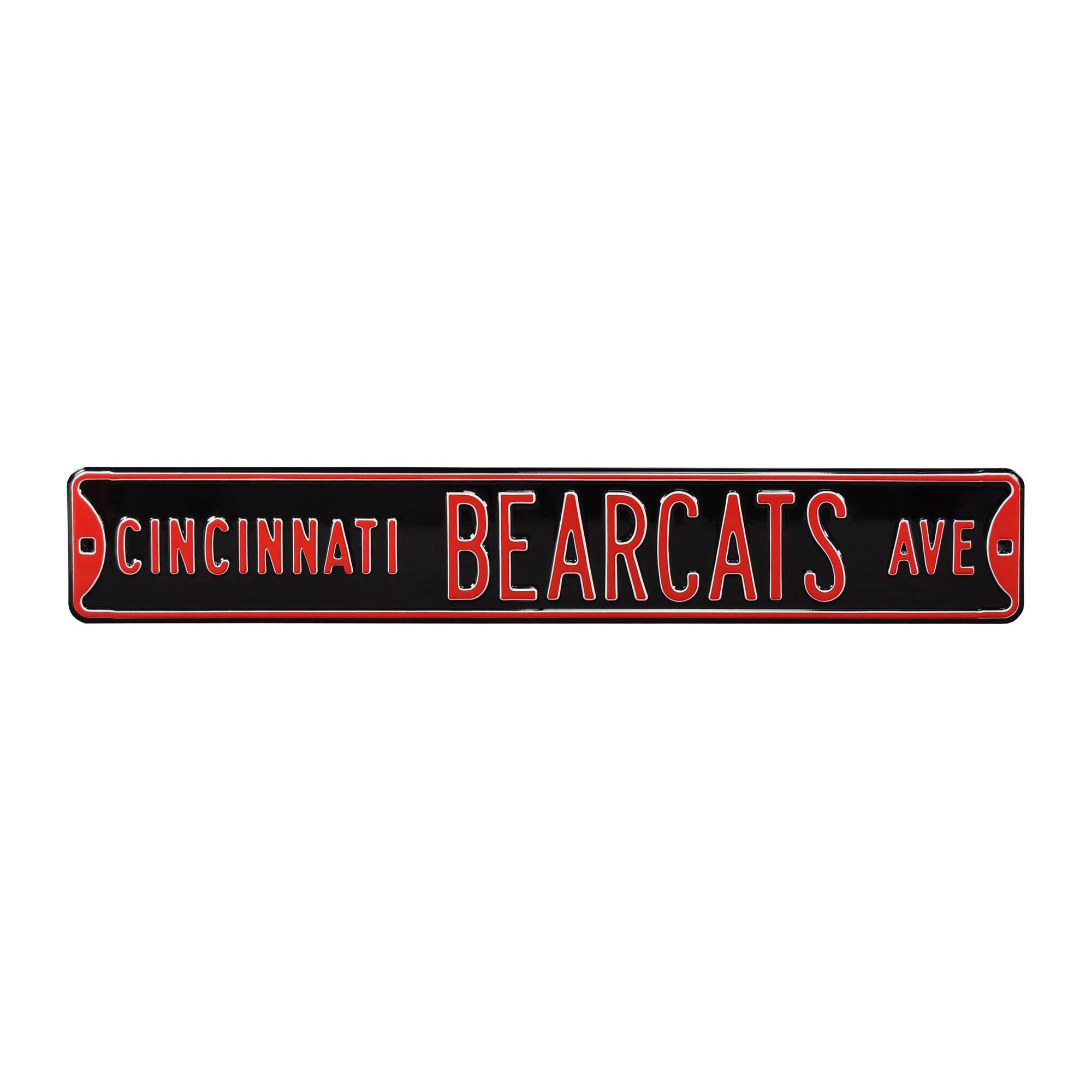 Authentic Street Signs Cincinnati Bearcats 6" x 36" College Ave Street ...