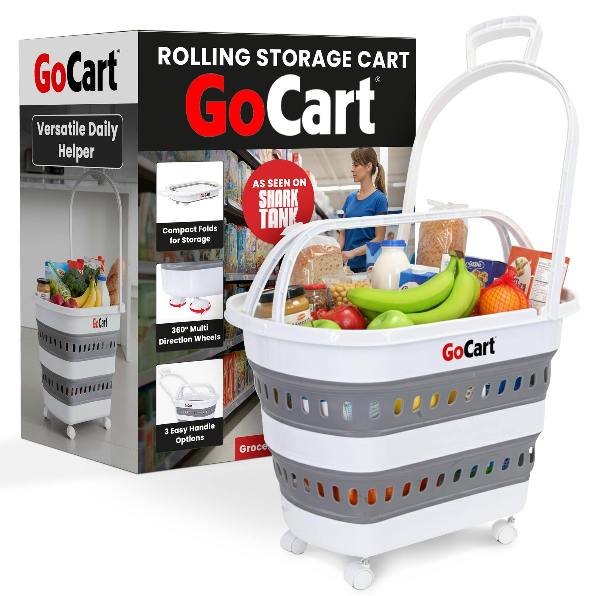 DORLUKFU dbest Products Folding Gocart Laundry Basket with Wheels ...