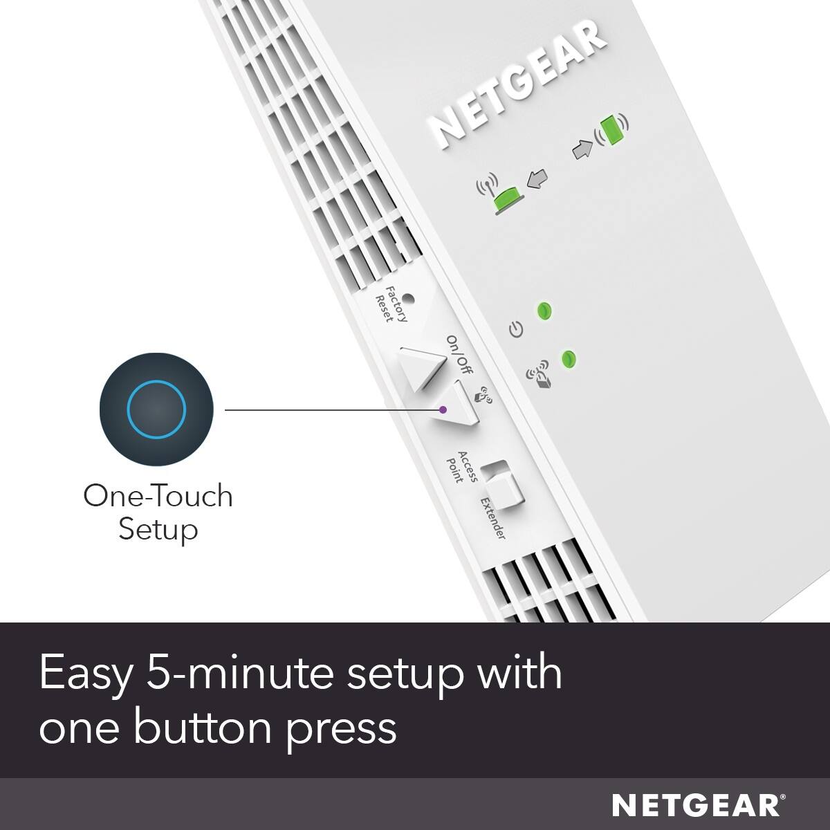 NETGEAR AC1750 Dual Band Wi Fi Range Extender White EX6250-100NAS ...