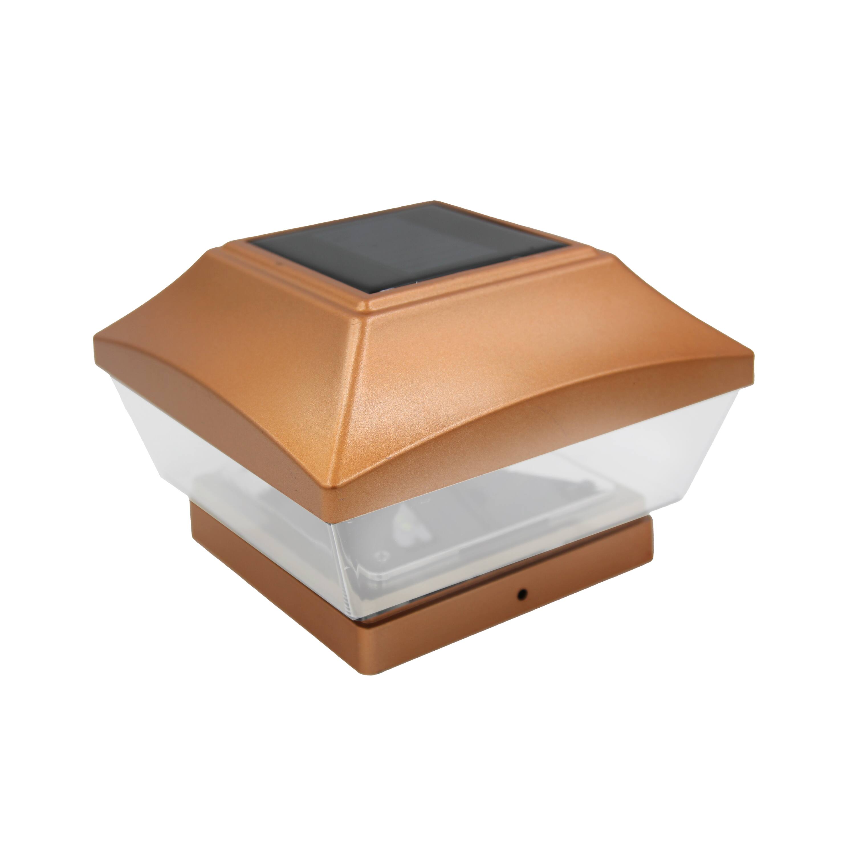 FC Design Ultra Bright Copper Solar Post Light Two 28 Lumen SMD LED Fit ...