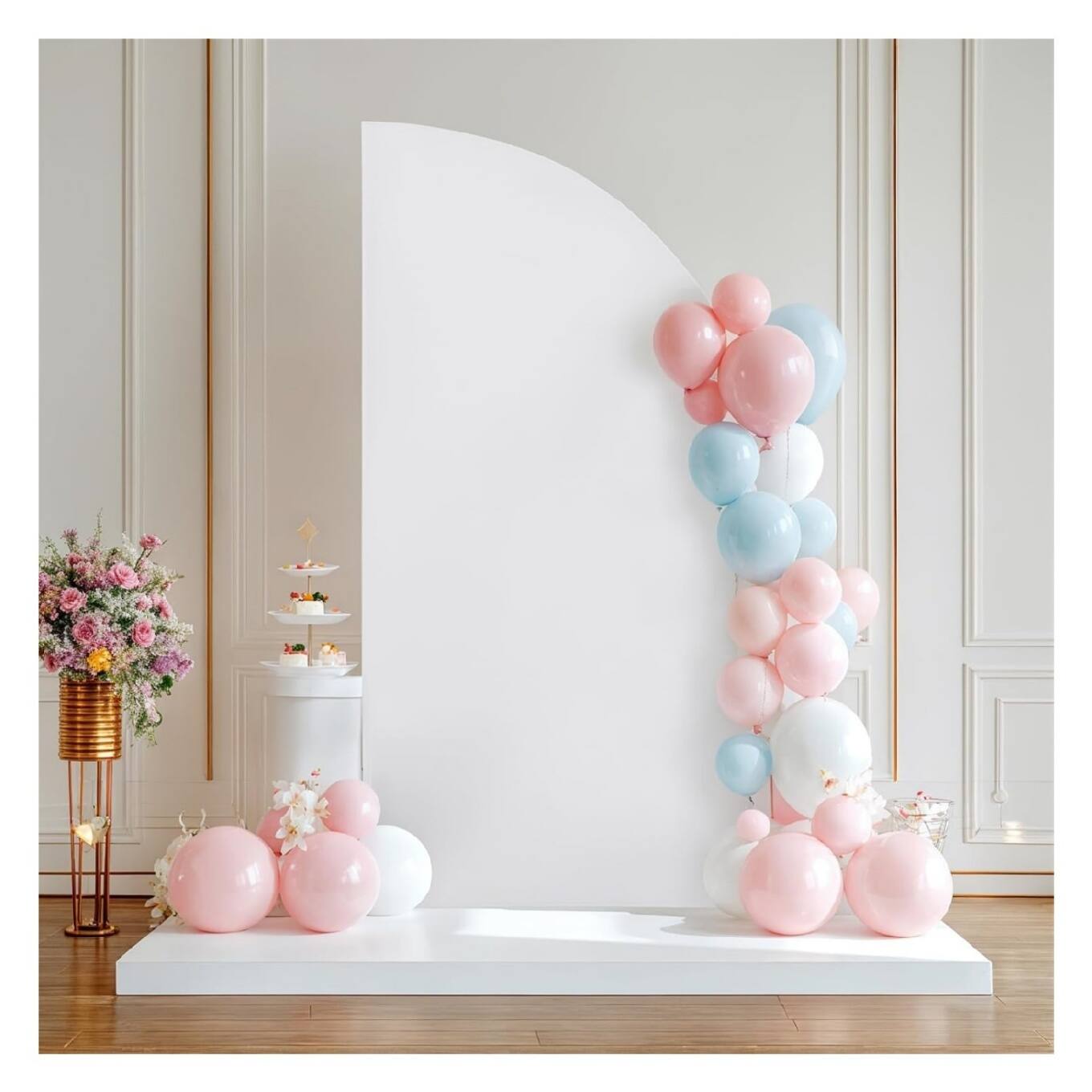 GARVEE 6 ft Wedding Arch Cover,Spandex Fitted Arch Covers,Round Top ...