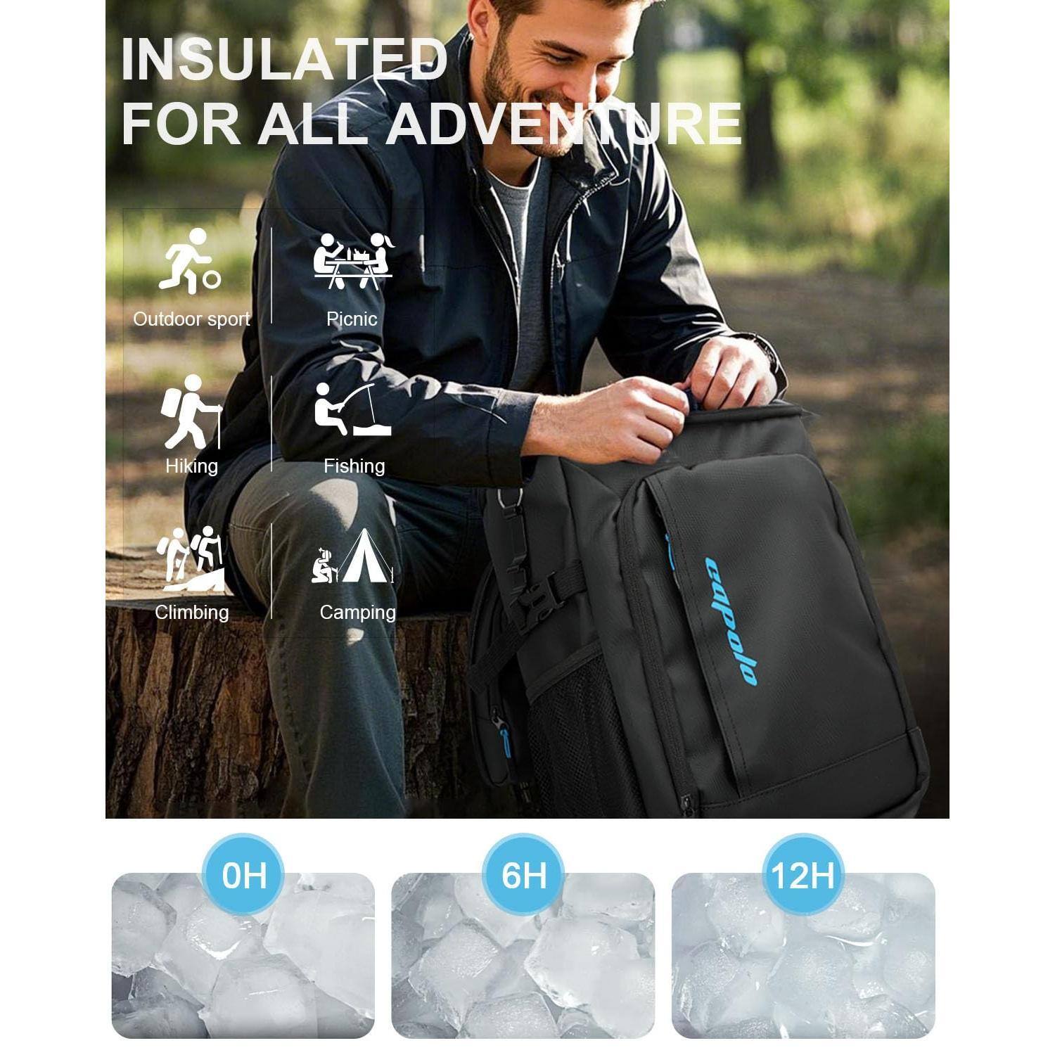 Live At Space 36/45 Cans Cooler Backpack Insulated Waterproof For Women ...