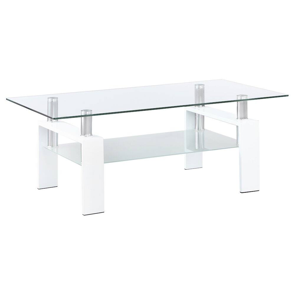 Coaster Co. of America Dyer 1 shelf Rectangular Glass Top Coffee Table ...