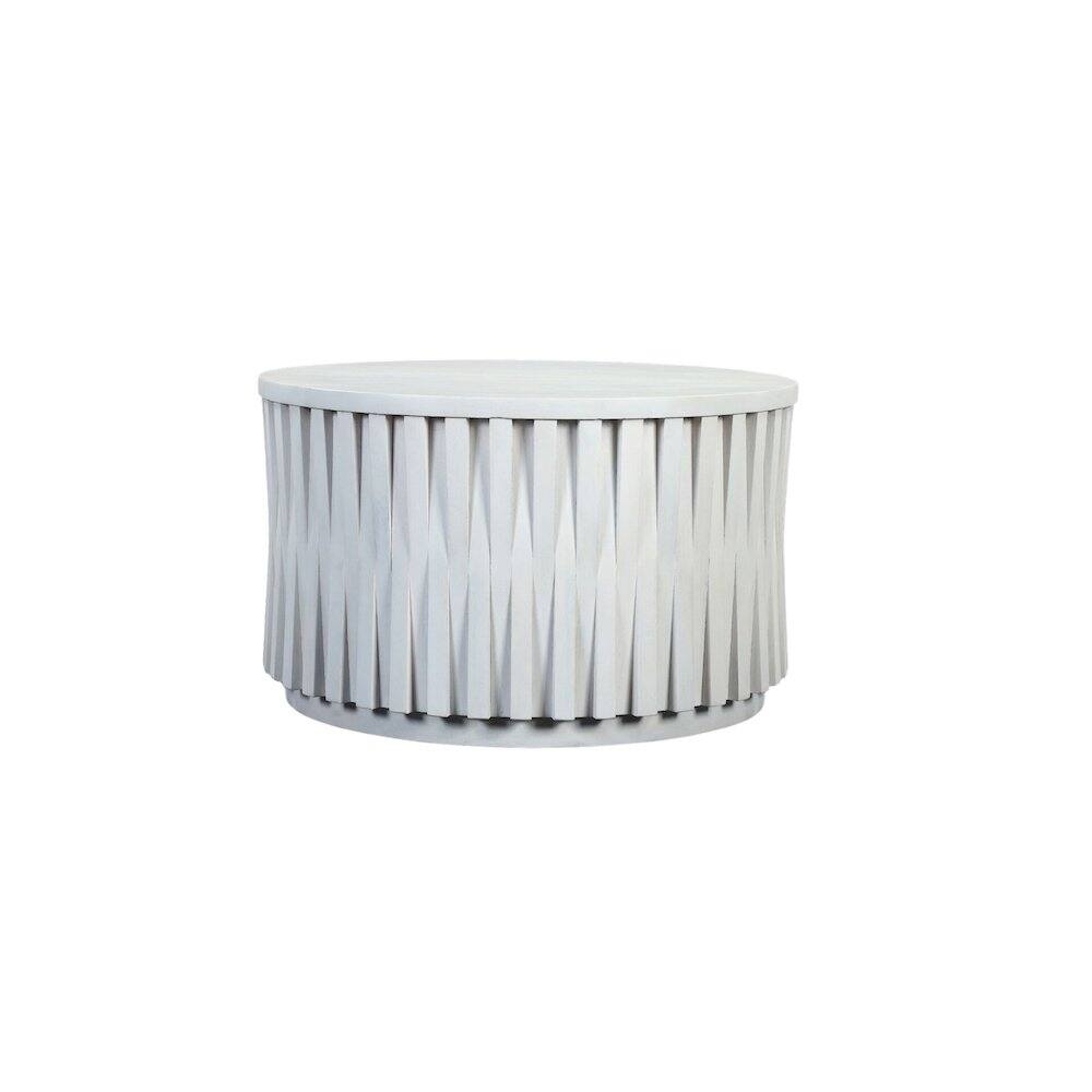 Carolina Chair & Table Hatteras Woven Coffee Table Whitewash White CT ...