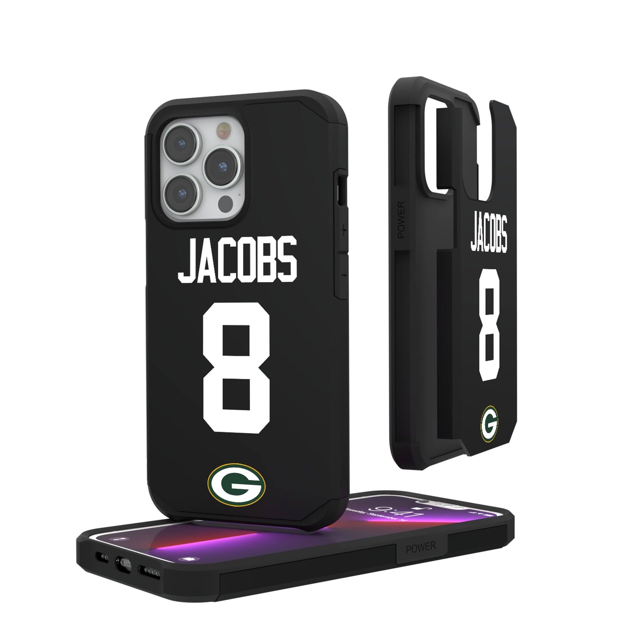 Keyscaper NFL Josh Jacobs Green Bay Packers iPhone Rugged Case 14 Plus ...