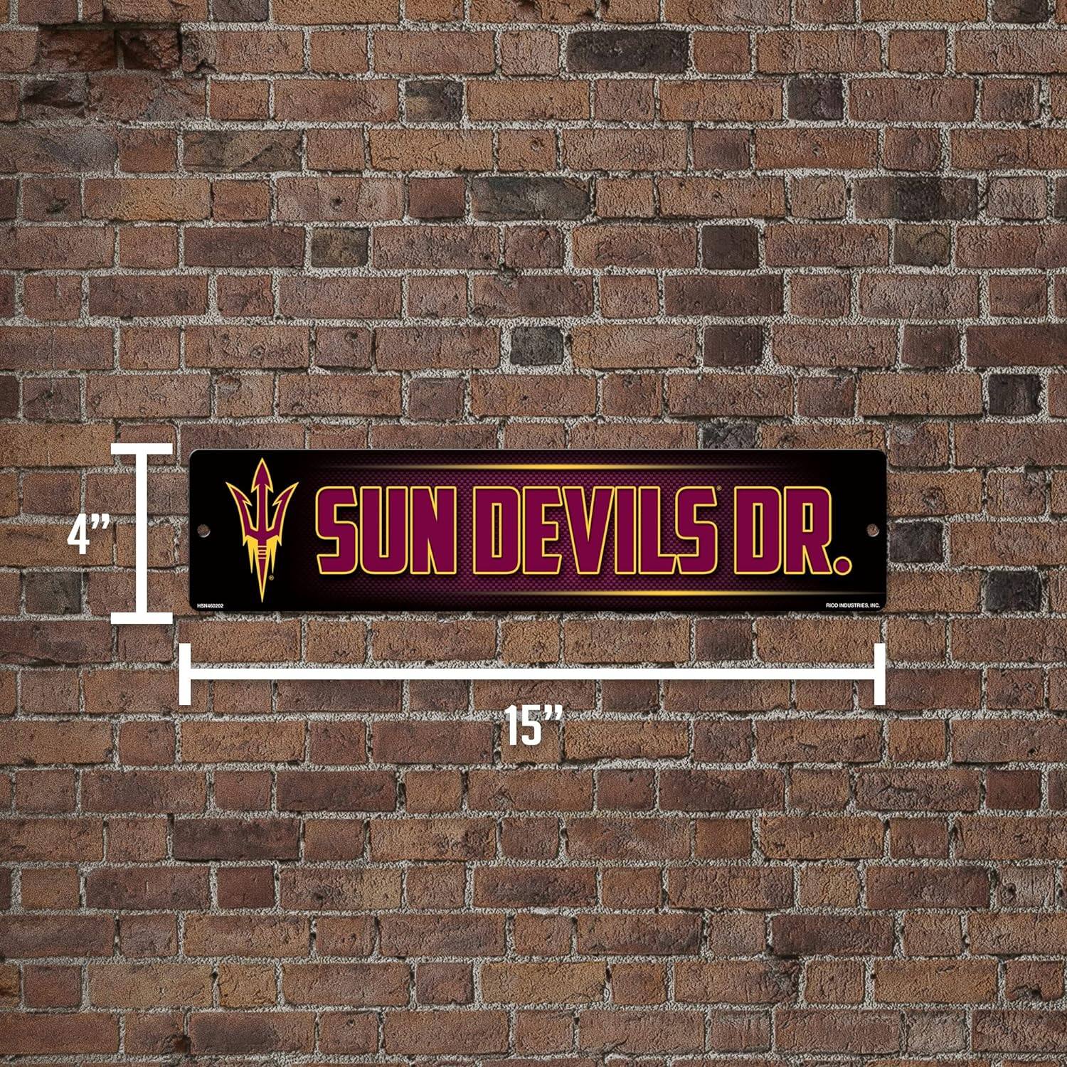 Rico Industries Arizona State Sun Devils 16" Street Sign for garage ...