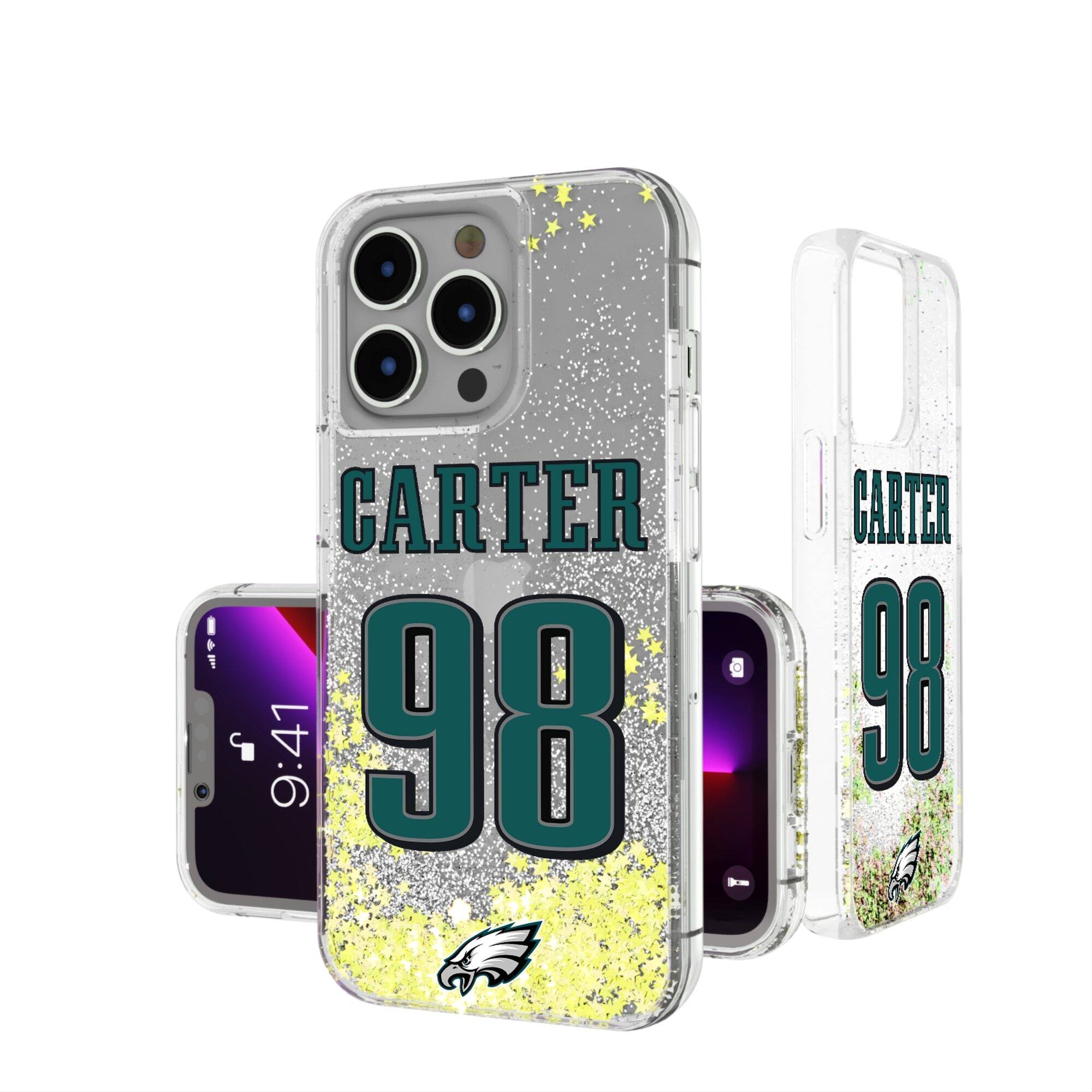 Keyscaper NFL Jalen Carter Philadelphia Eagles iPhone Glitter Phone ...