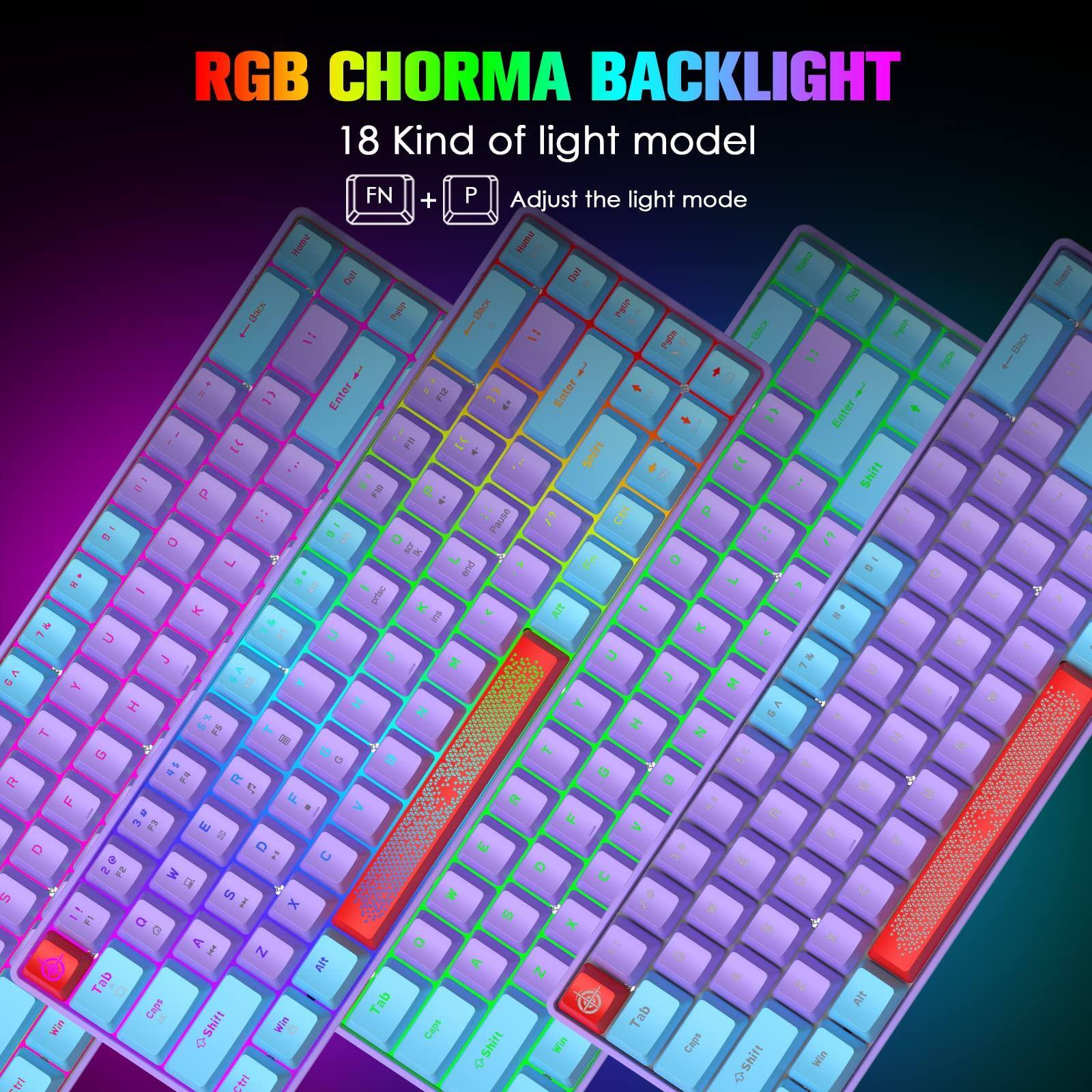 Cozy Serene 60 Percent Wired Mechanical Rgb Backlight Compact 68 Key ...