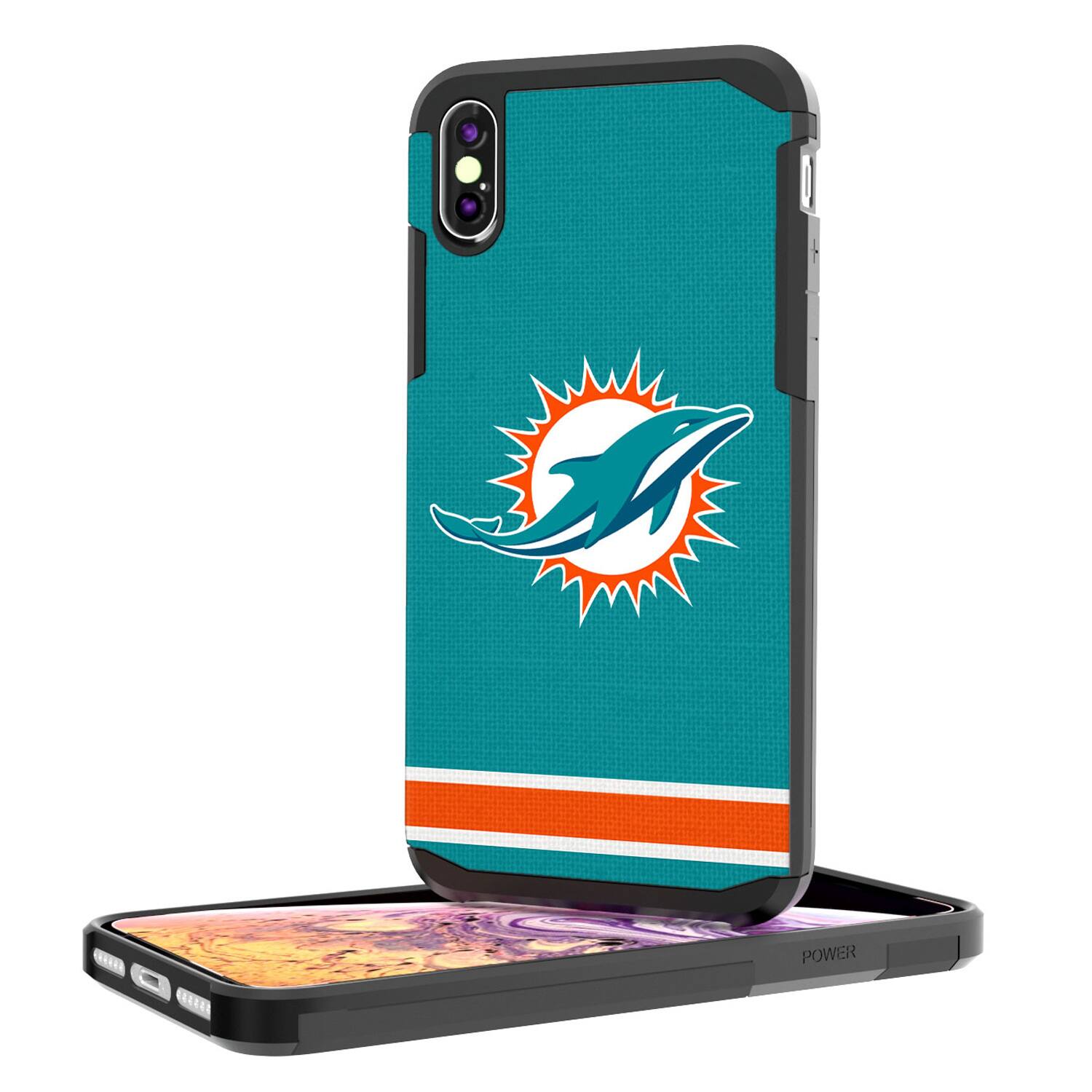 Keyscaper NFL Miami Dolphins iPhone Rugged Stripe Design Case ...
