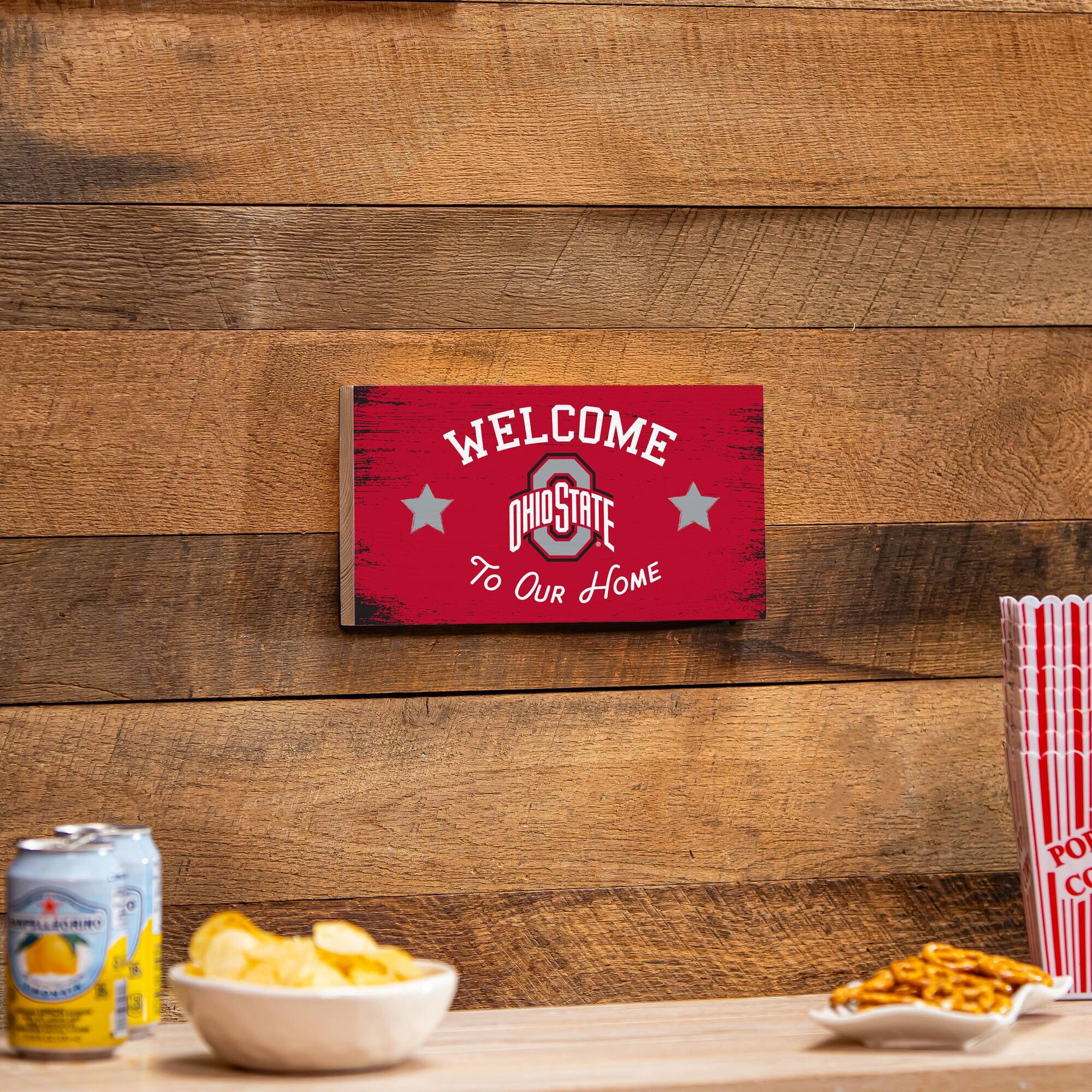 Evergreen Enterprises Ohio State Buckeyes 6" x 11" Welcome Home Wood ...