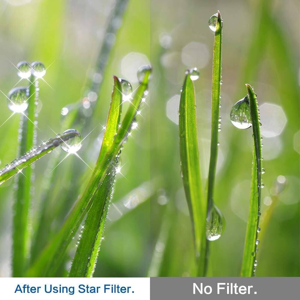 Schertz 58mm Star Filter Kit – 4 Starburst Filters (4, 6, 8, 12 Points ...