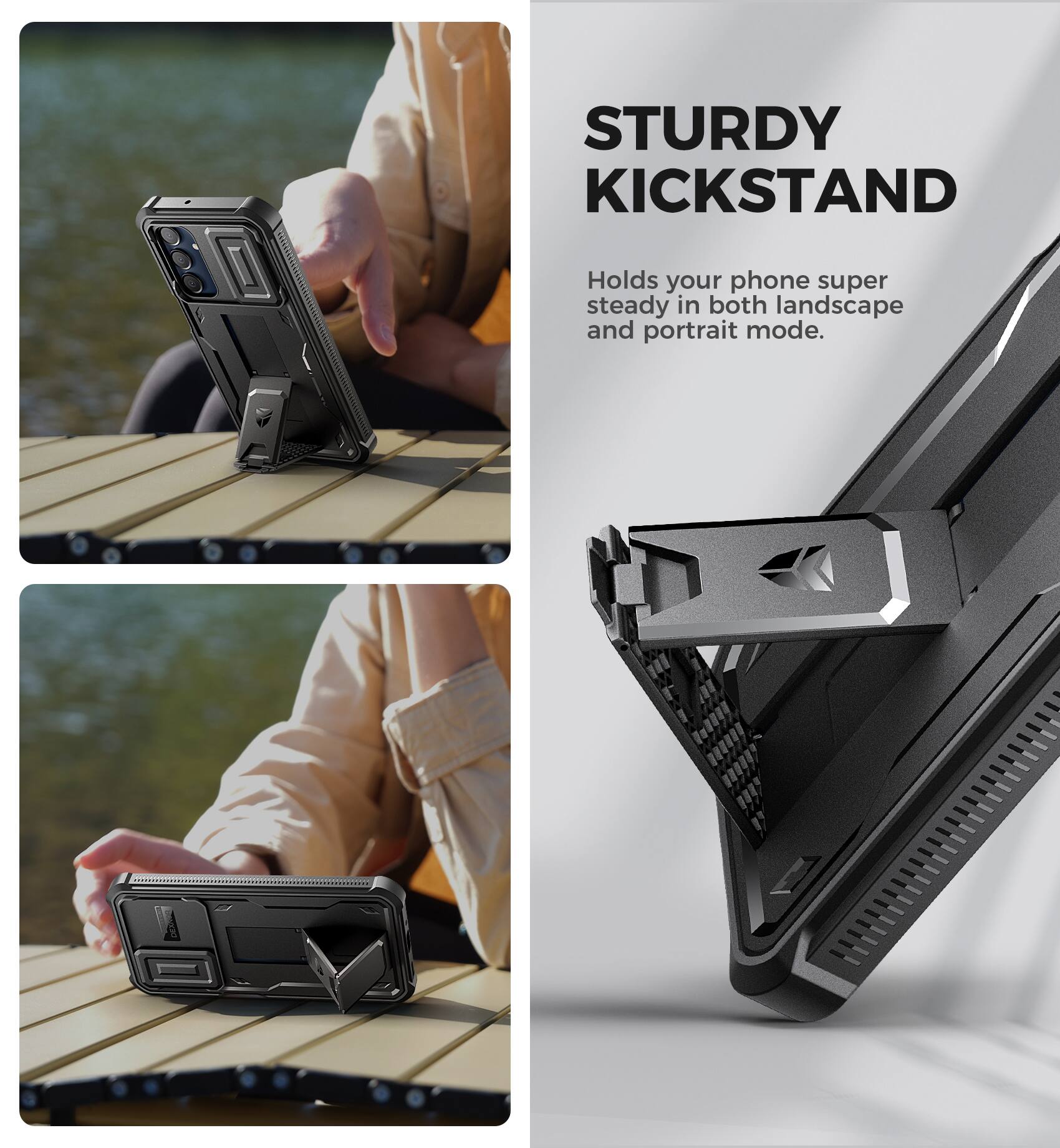 dexnor Phone Case for Galaxy A16, Camera Cover, Kickstand, Protection ...