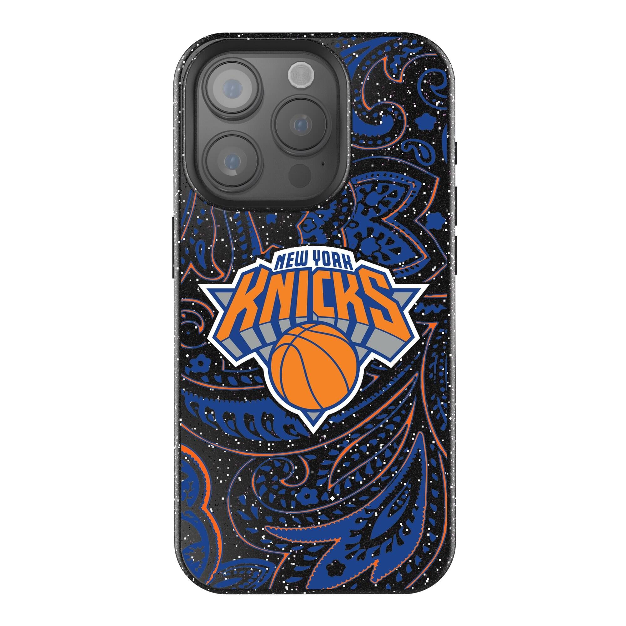 Keyscaper NBA New York Knicks Paisley Bling iPhone Case 14 Plus Black ...