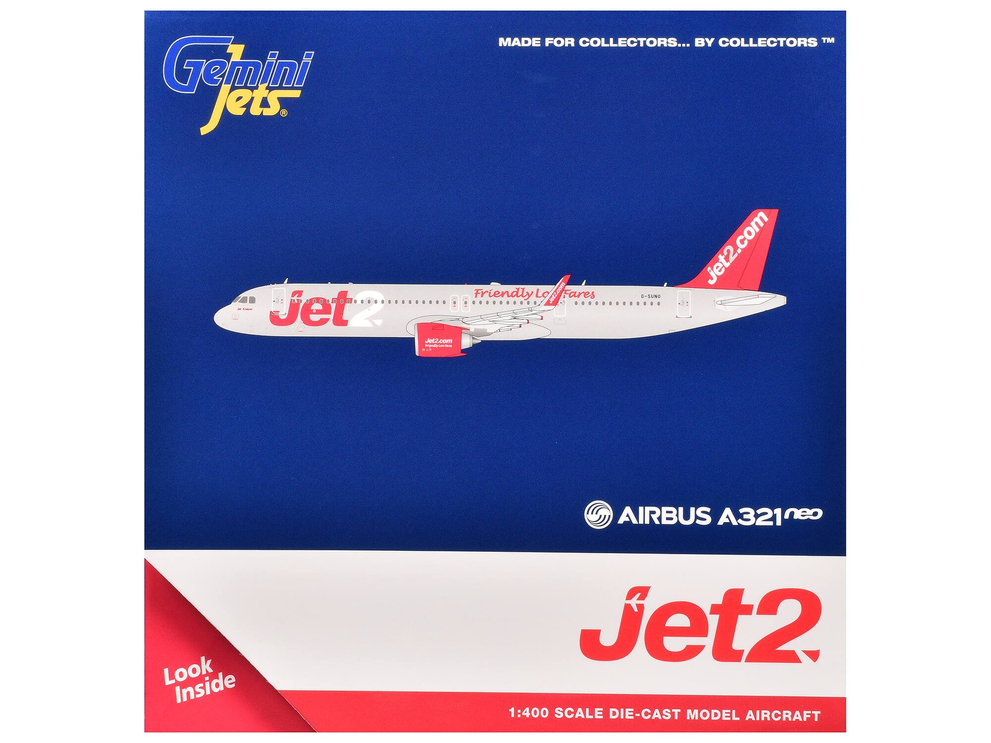 Airbus A321neo Commercial Aircraft Jet2 (G SUNO) Tail 1/400 Diecast ...