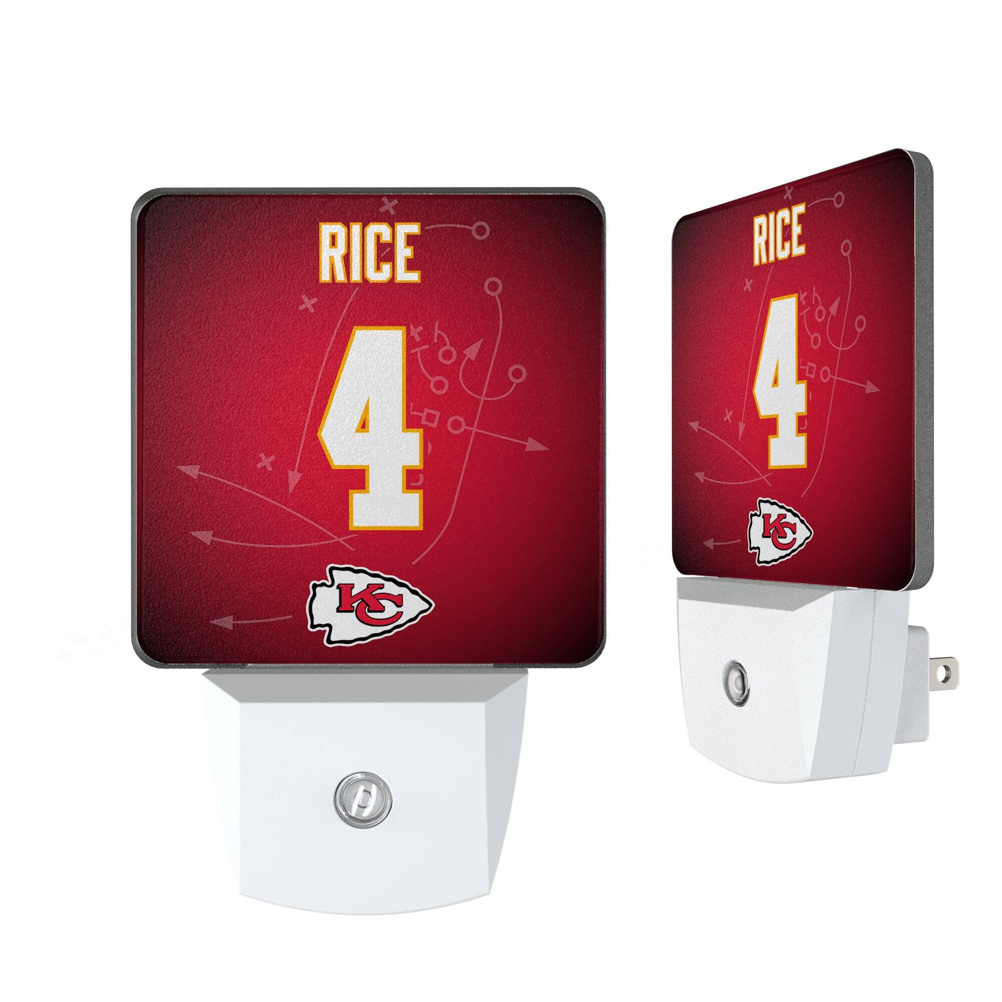 Keyscaper Rashee Rice Kansas City Chiefs Nightlight 2 Pack Multicolor ...