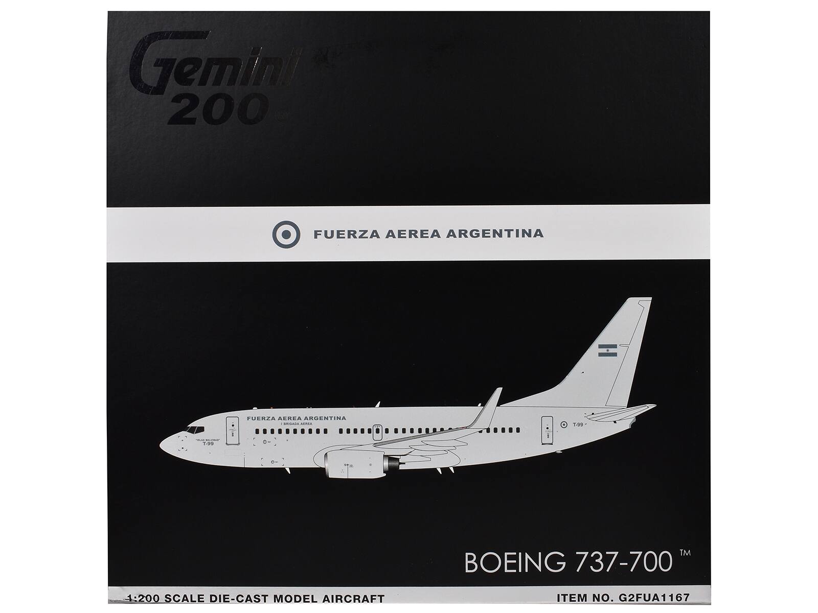 GeminiJets Boeing 737 700 Transport Aircraft Fuerza Aerea Argentina ...