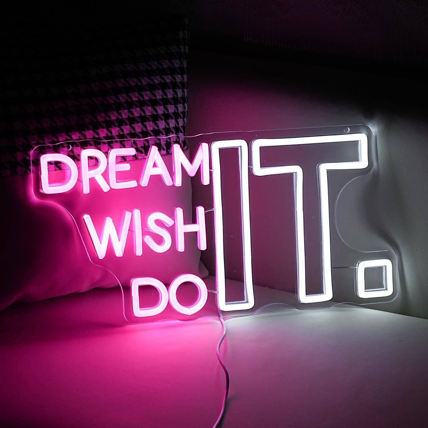Auledio Dream It Wish It Do It Neon Sign Dimmable Letters Neon Light ...