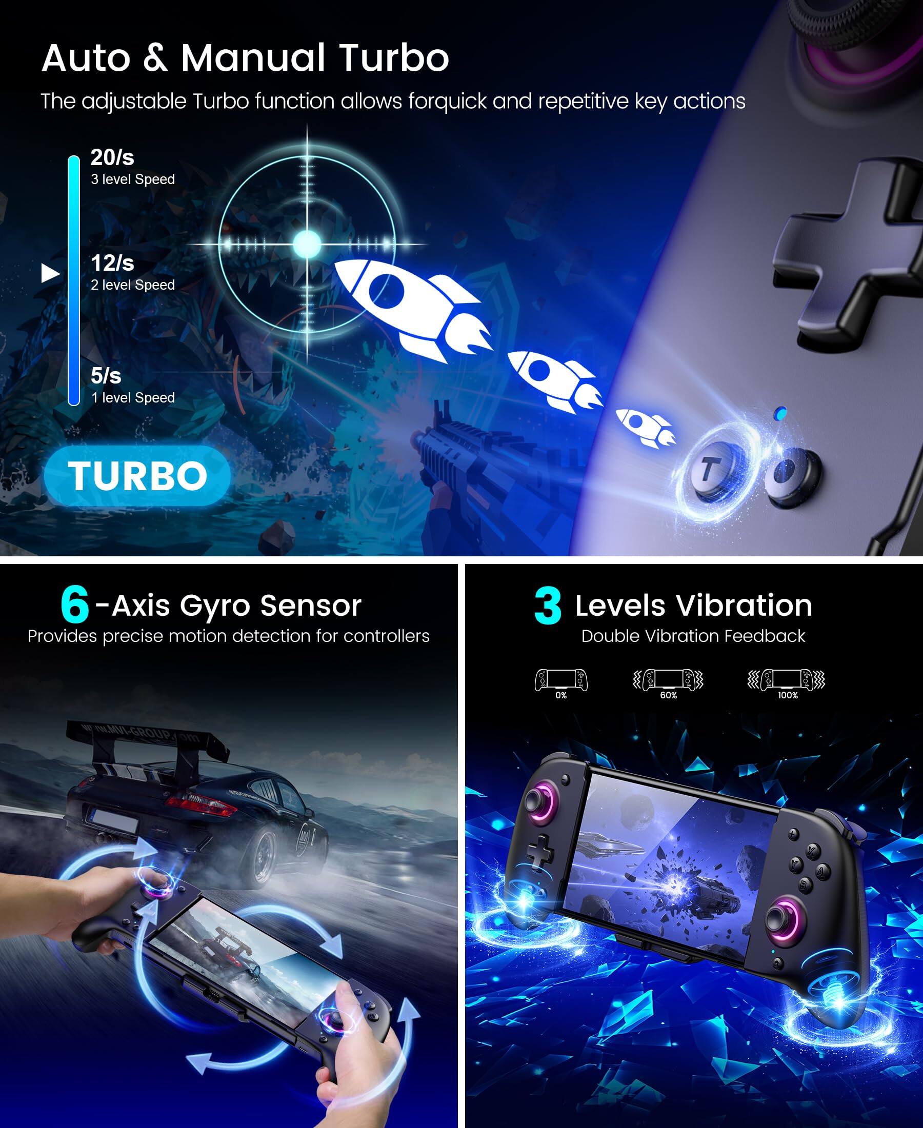 HM 1810 Controllers For Switch/oled Full size Joy pad Better Handheld ...