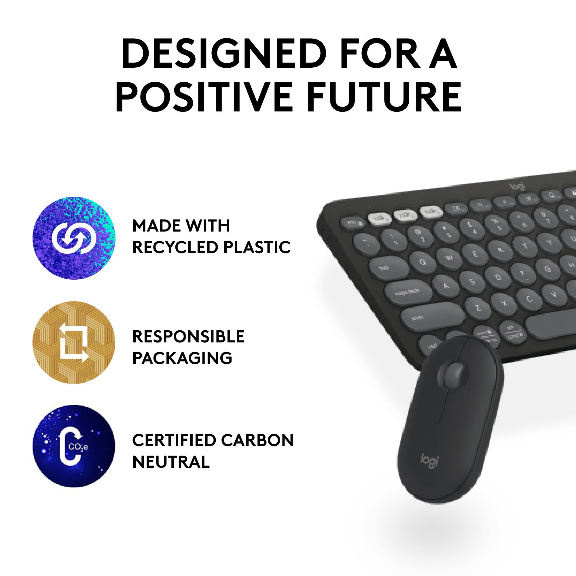 Customer Reviews: Logitech Pebble 2 Combo Compact Wireless Scissor ...