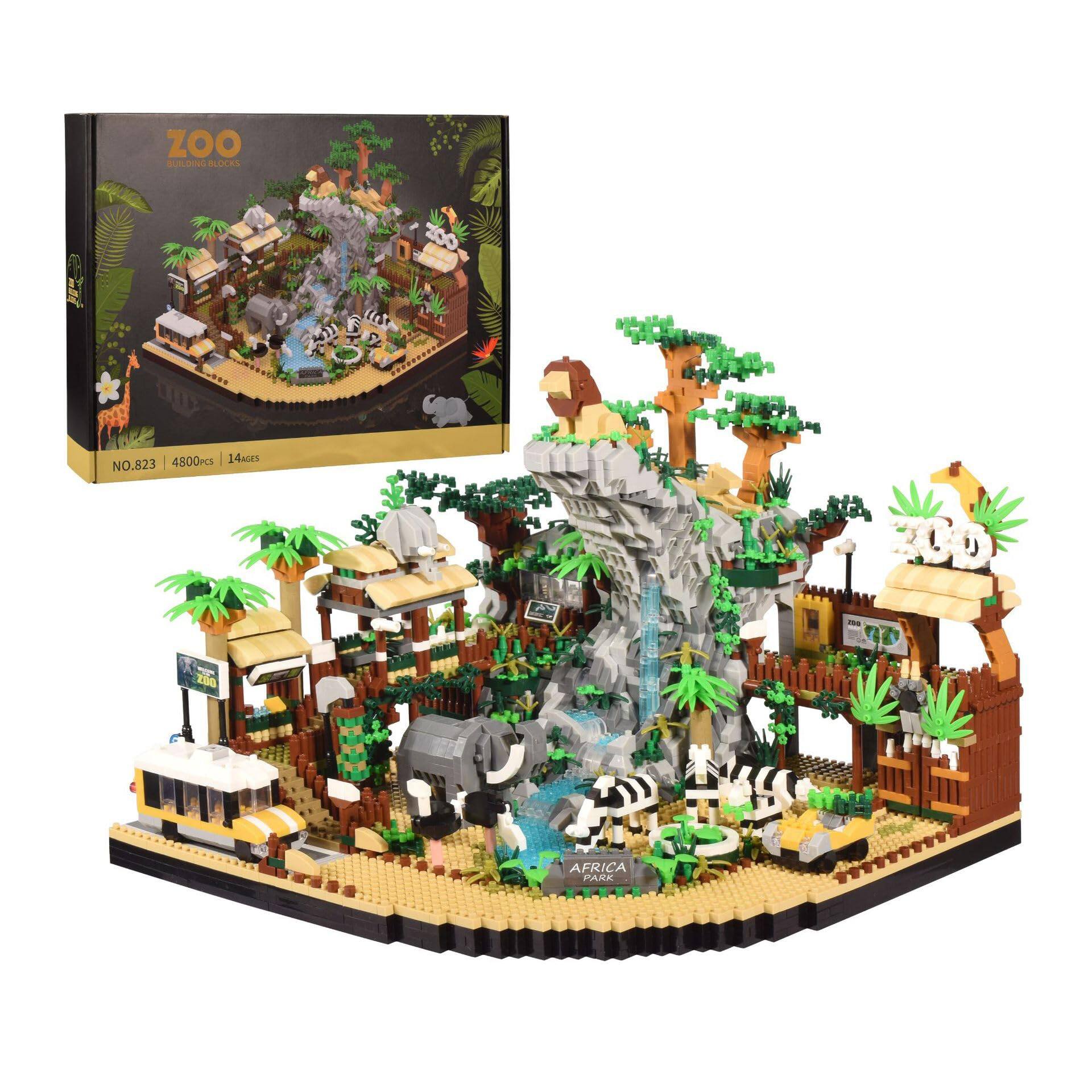 EZTW1 Zoo Building Set 4800 Desert Toys Creative Zoological Park ...