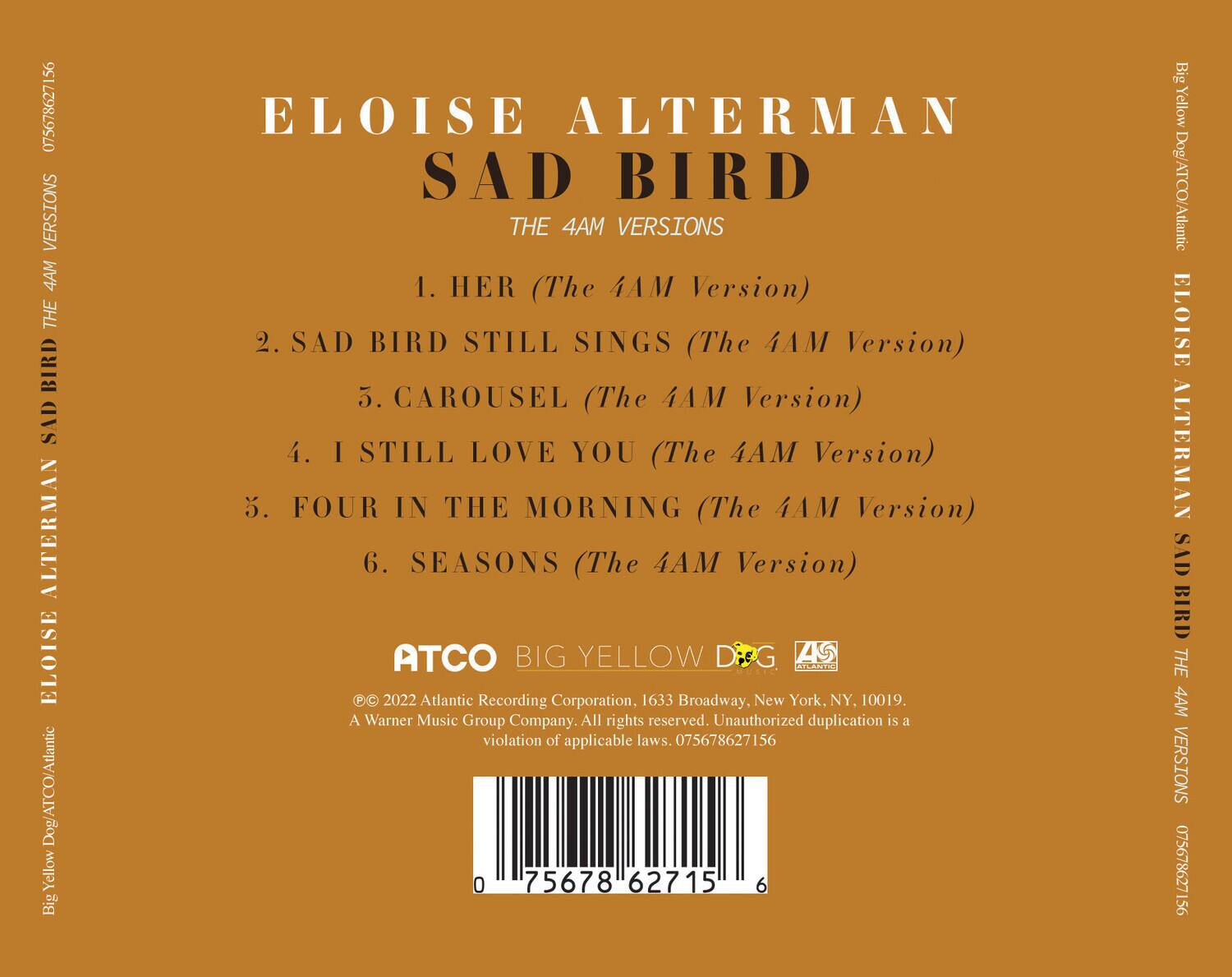Eloise Alterman Sad Bird (The 4AM Versions) COMPACT DISCS [CD] - Best Buy