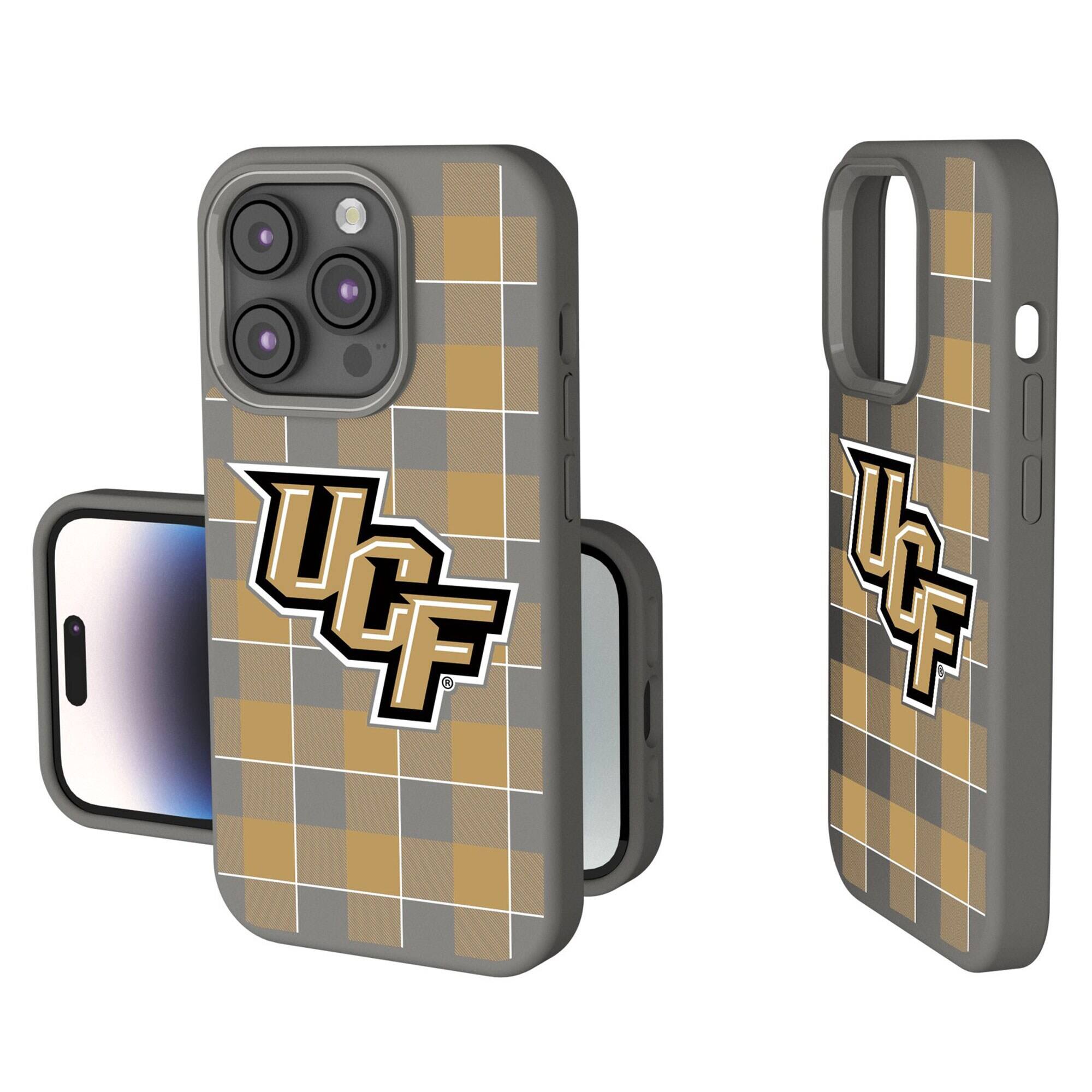 Keyscaper NCAA UCF Knights Plaid Soft Touch iPhone Case 15 Gray ...