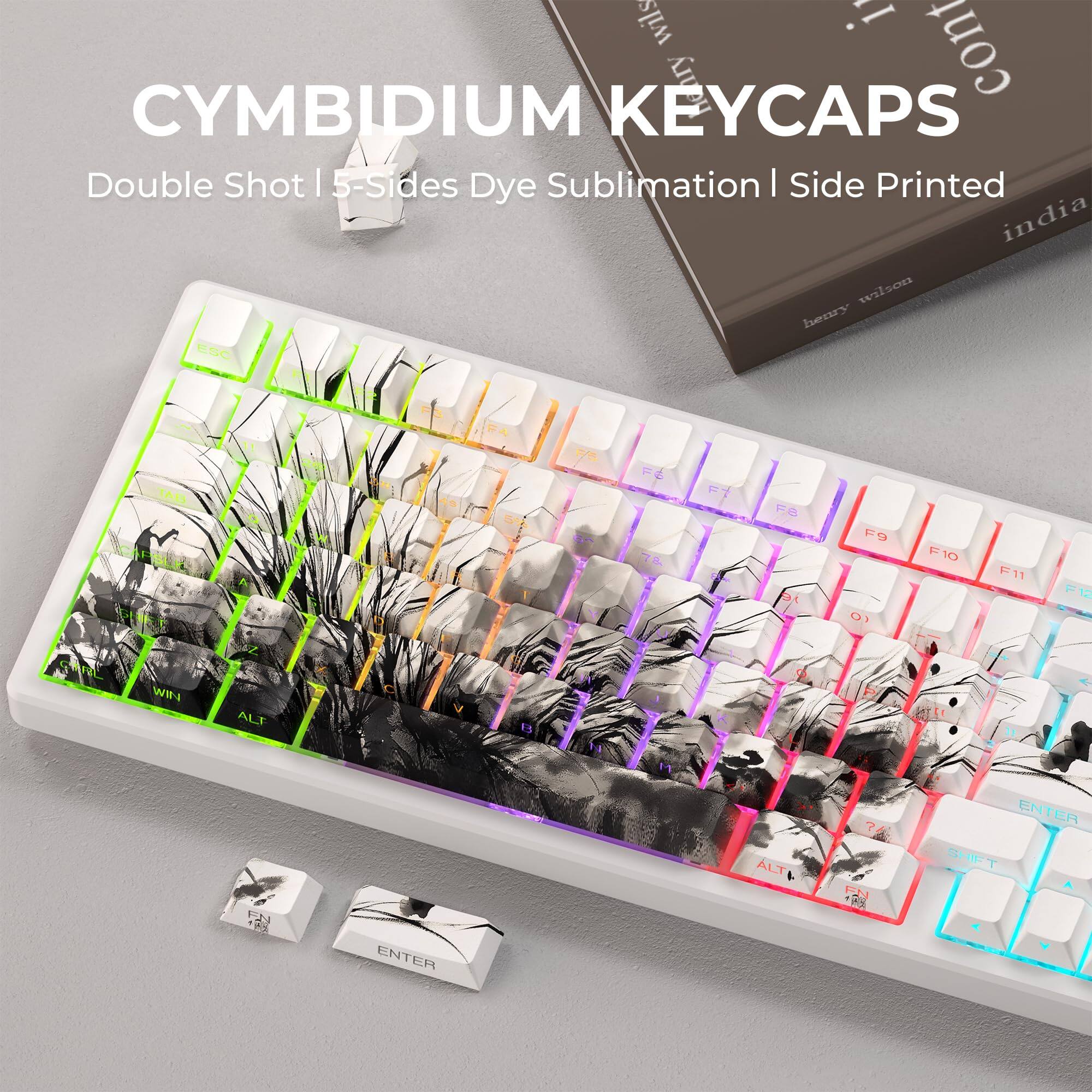 Earthley Blooms Xvx Orchid Shine Through Keycaps Double Shot Pbt Side ...