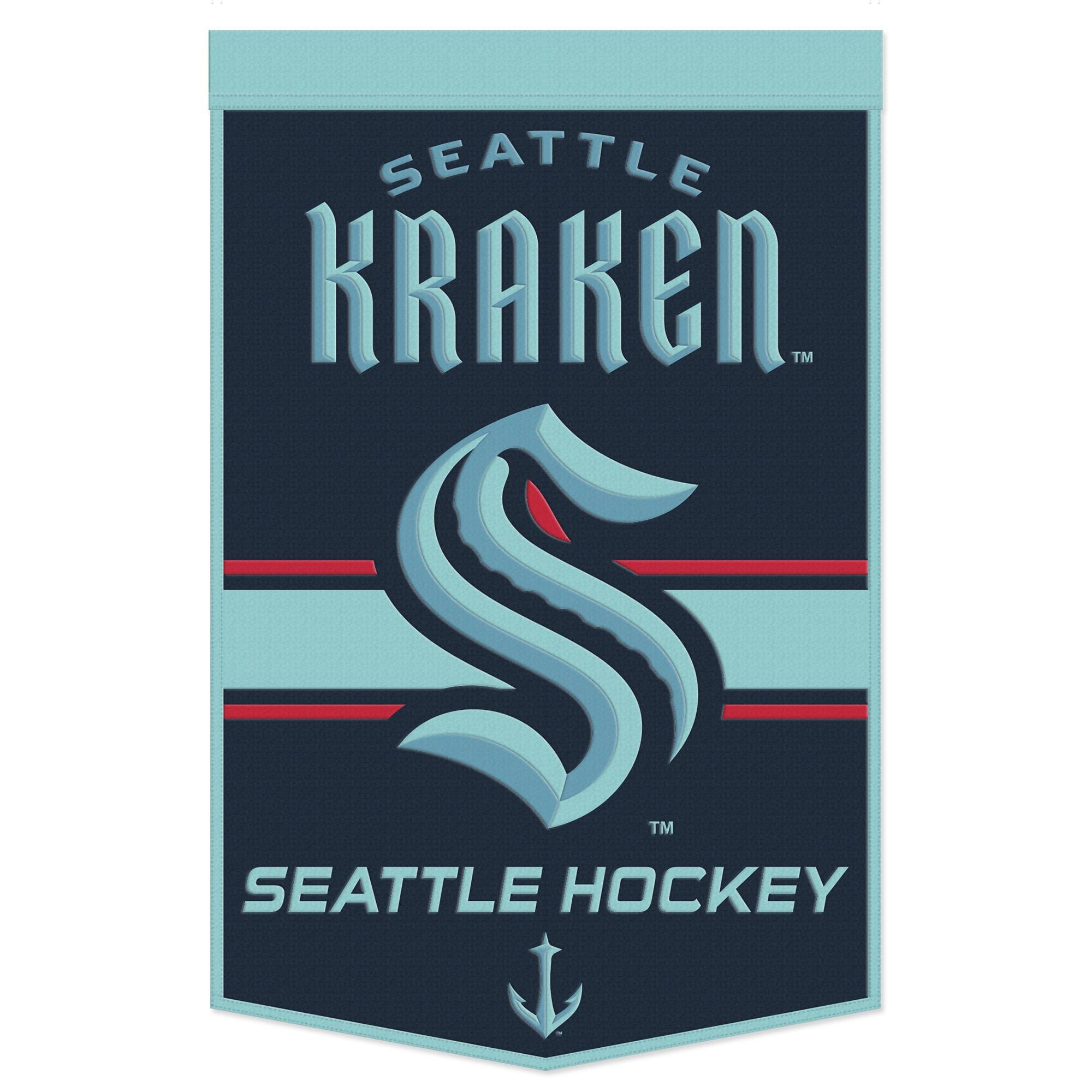 WinCraft Seattle Kraken 24" x 38" Primary Logo Banner Multicolor ...
