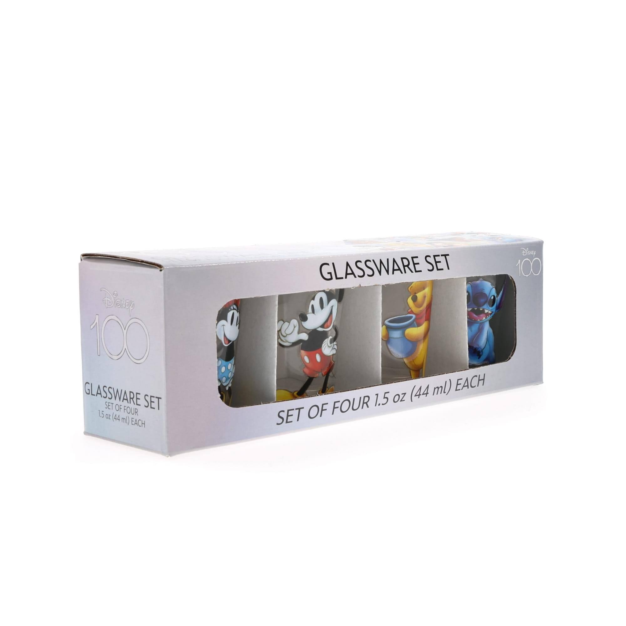 Silver Buffalo Disney Classic Characters 2 Ounce Mini Shot Glasses | Set of 4 Blue DIS78064 ...
