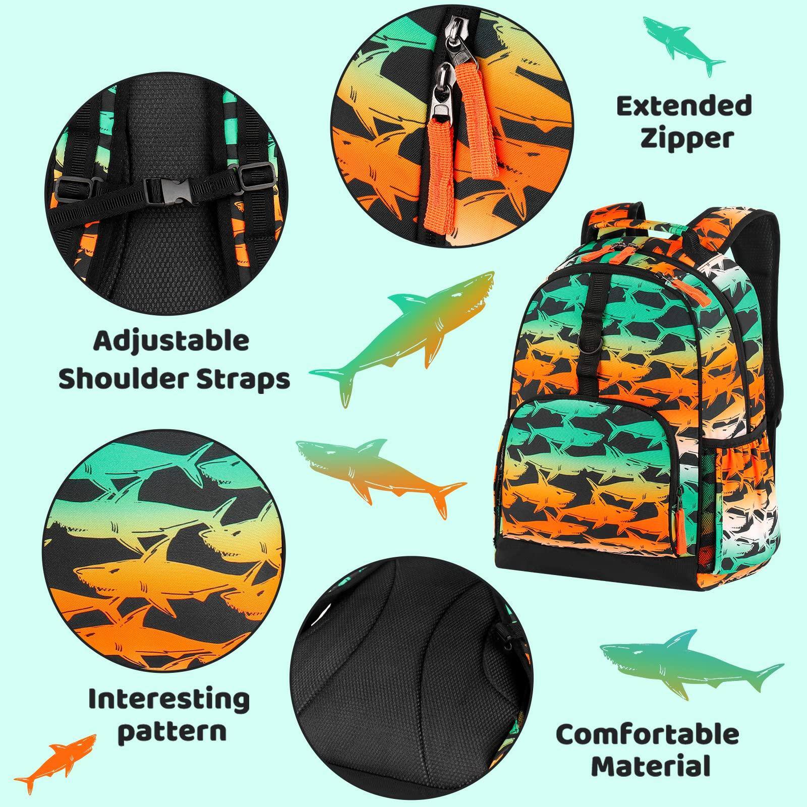Stamp n Camp Shark Backpack For Backpacks Ages 6 8 Boy Elementary ...