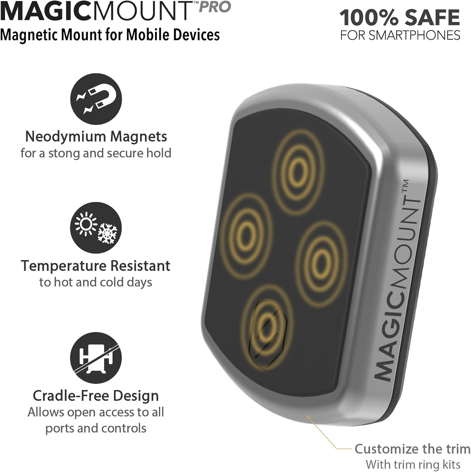Scosche Magicmount Pro Magnetic Mounts for Mobile Devices Black - Best Buy